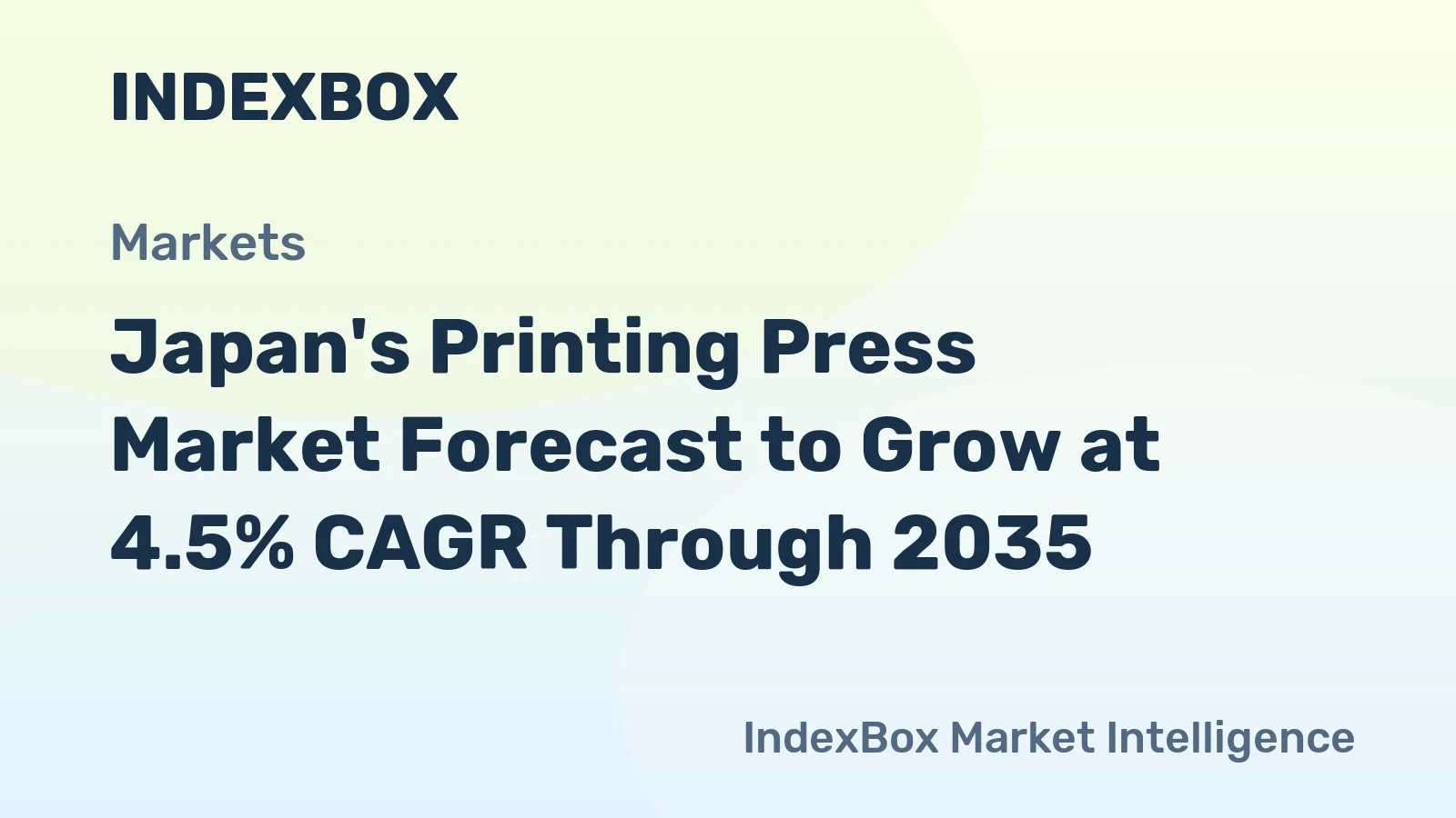 Japan's Printing Press Market Forecast to Grow at 4.5% CAGR Through 2035