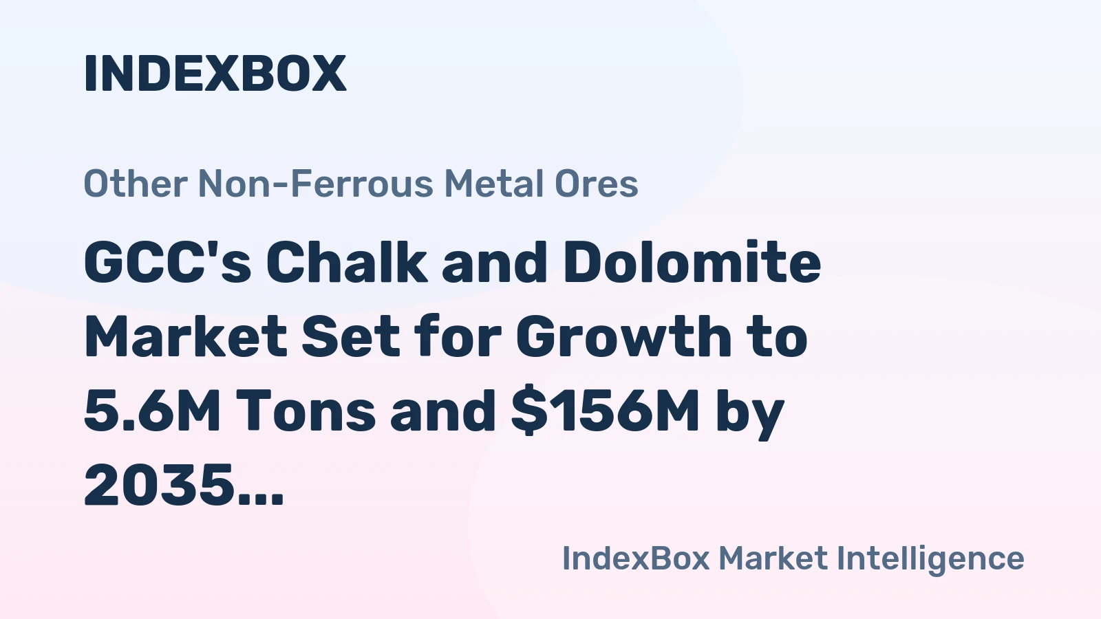 GCC's Chalk and Dolomite Market Set for Growth to 5.6M Tons and $156M by 2035
