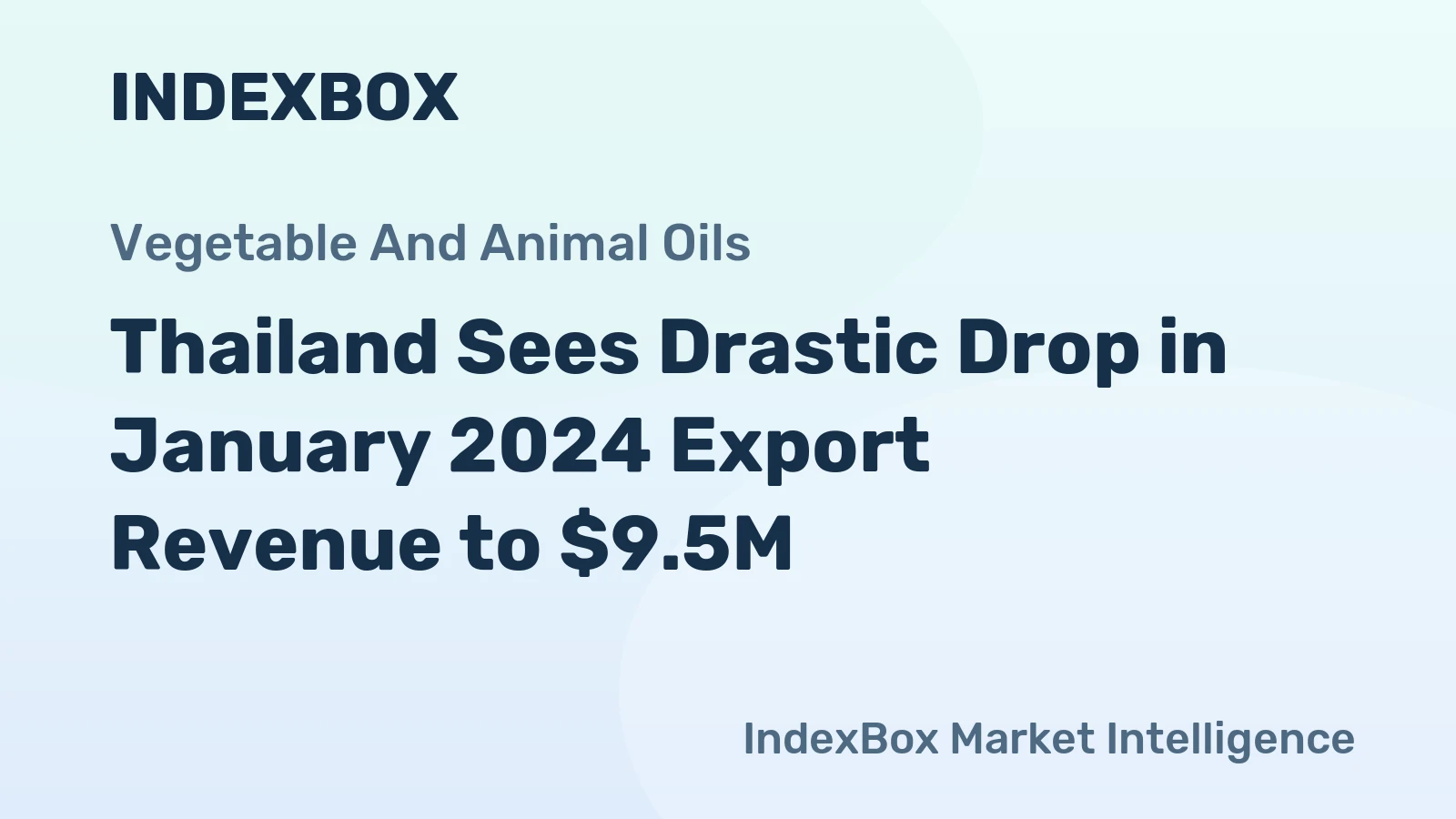 Thailand Sees Drastic Drop in January 2024 Export Revenue to $9.5M