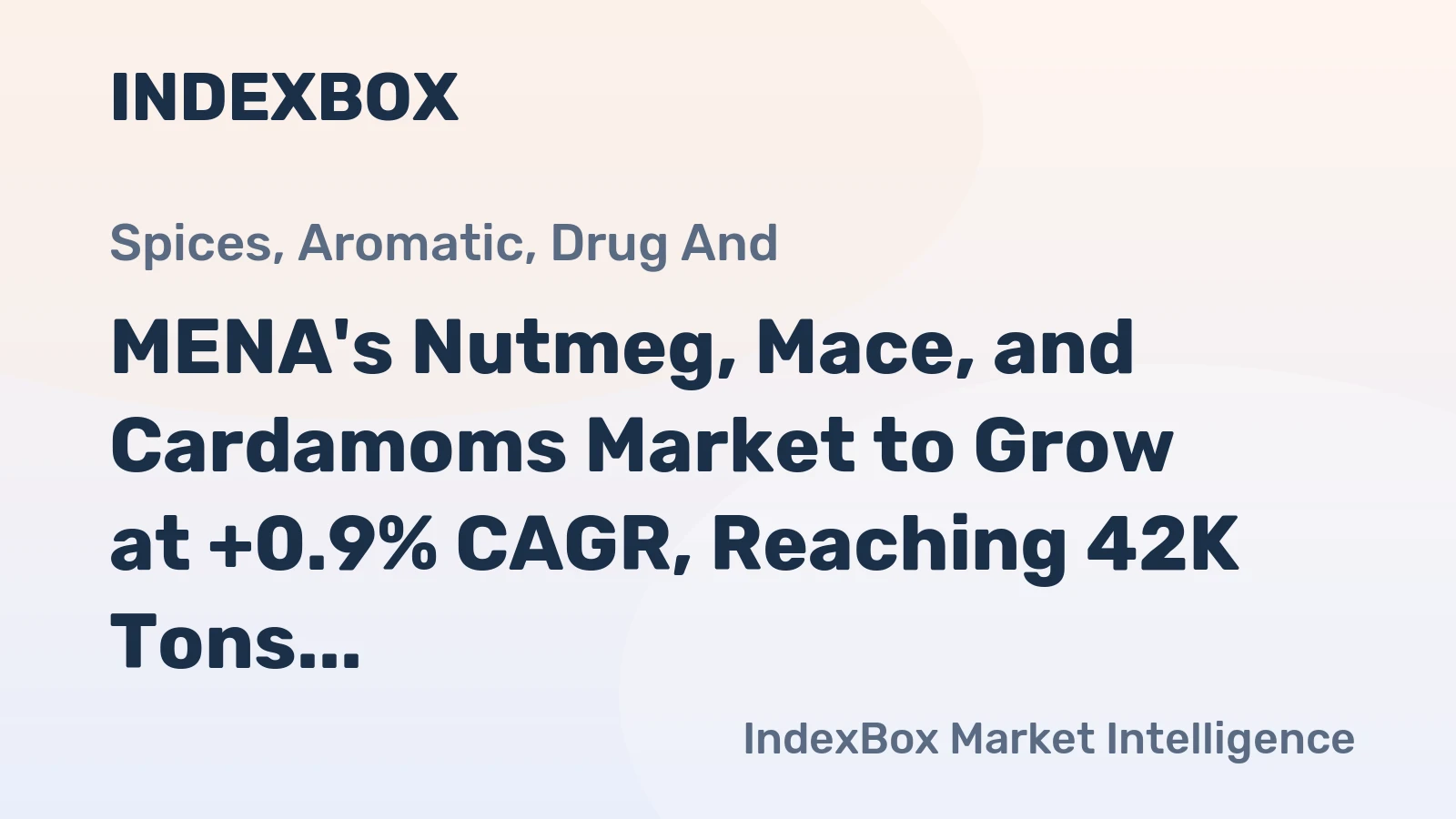 MENA's Nutmeg, Mace, and Cardamoms Market to Grow at +0.9% CAGR, Reaching 42K Tons by 2035