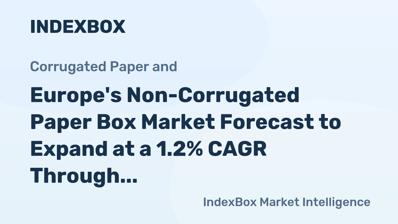 Europe's Non-Corrugated Paper Box Market Forecast to Expand at a 1.2% CAGR Through 2035
