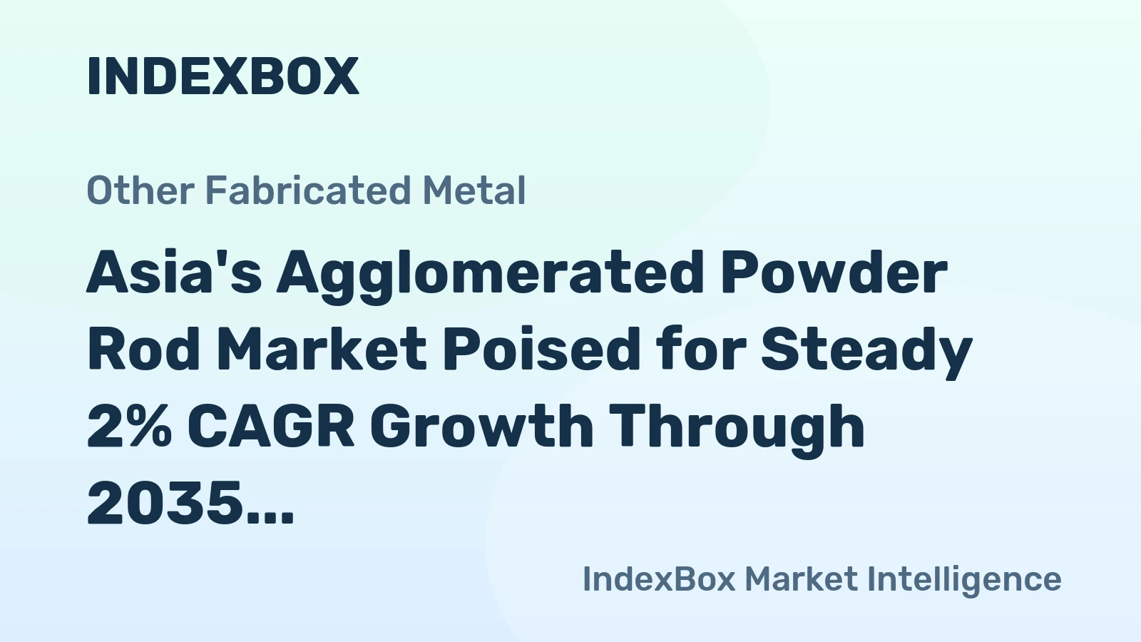 Asia's Agglomerated Powder Rod Market Poised for Steady 2% CAGR Growth Through 2035