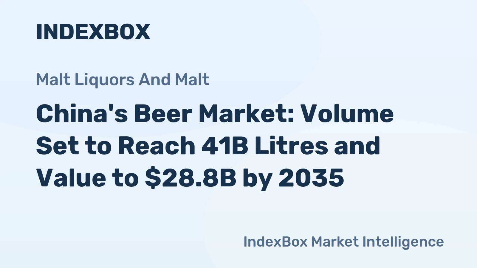 China's Beer Market: Volume Set to Reach 41B Litres and Value to $28.8B by 2035