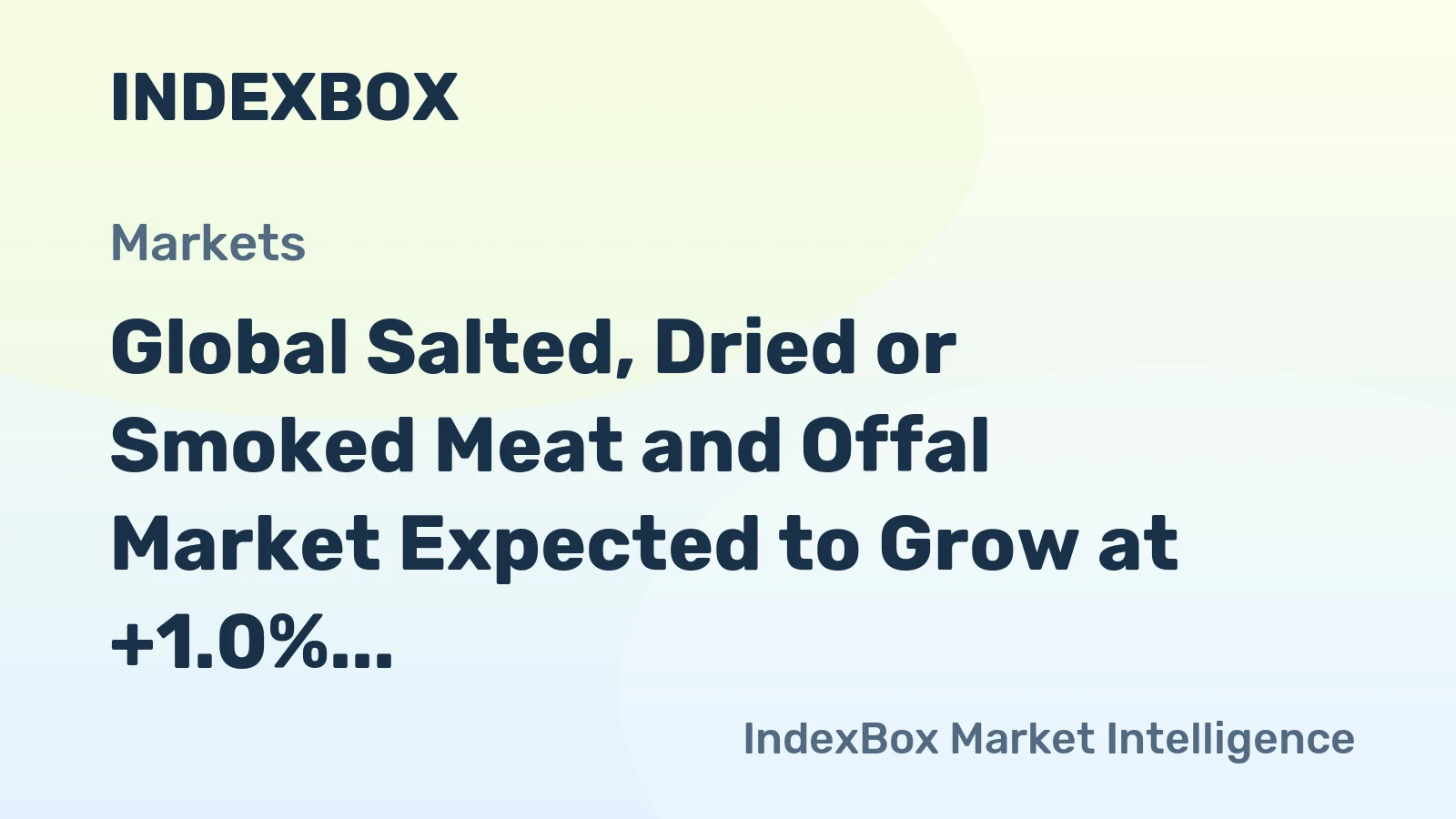 Global Salted, Dried or Smoked Meat and Offal Market Expected to Grow at +1.0% CAGR from 2024 to 2035