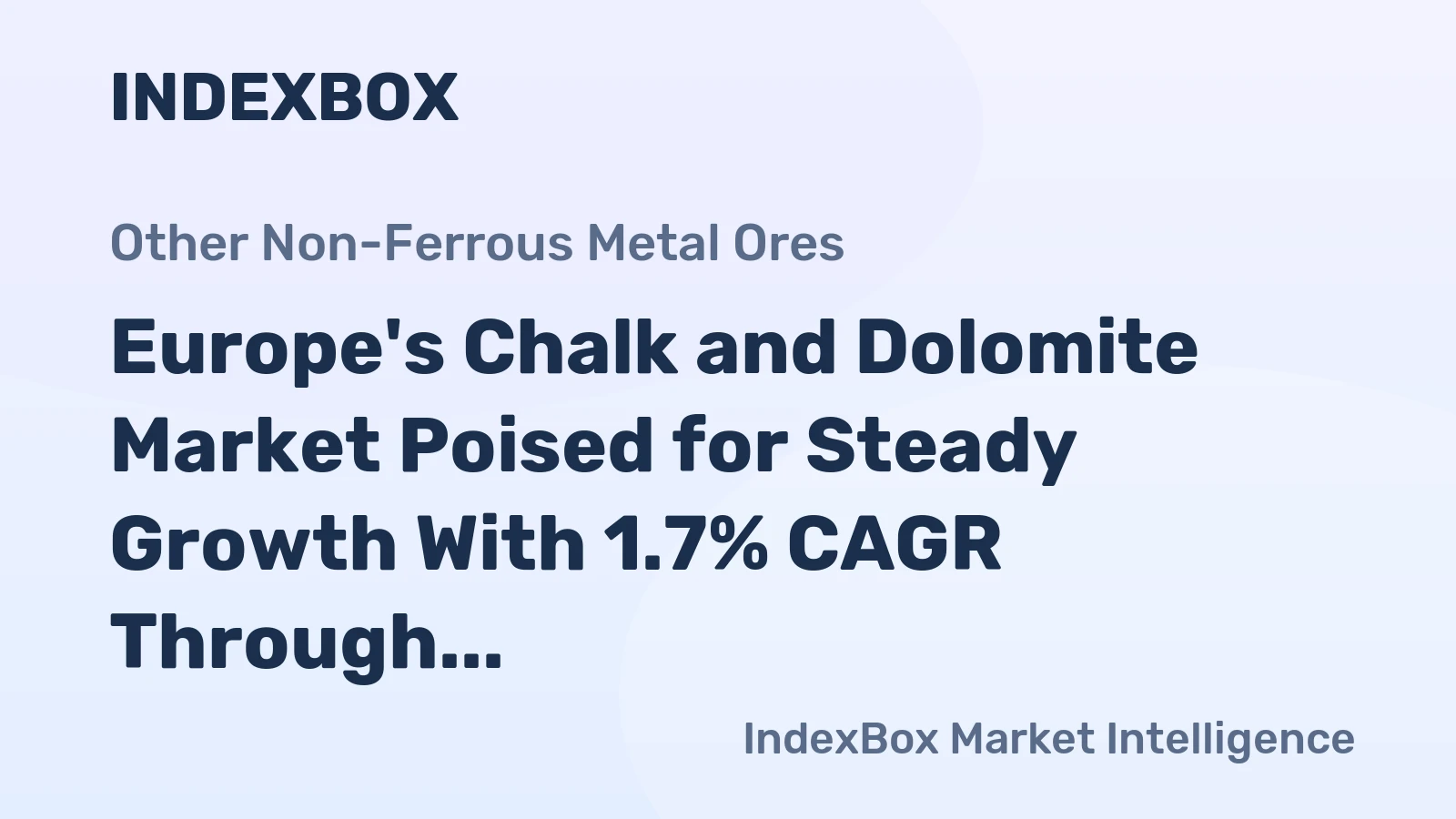 Europe's Chalk and Dolomite Market Poised for Steady Growth With 1.7% CAGR Through 2035