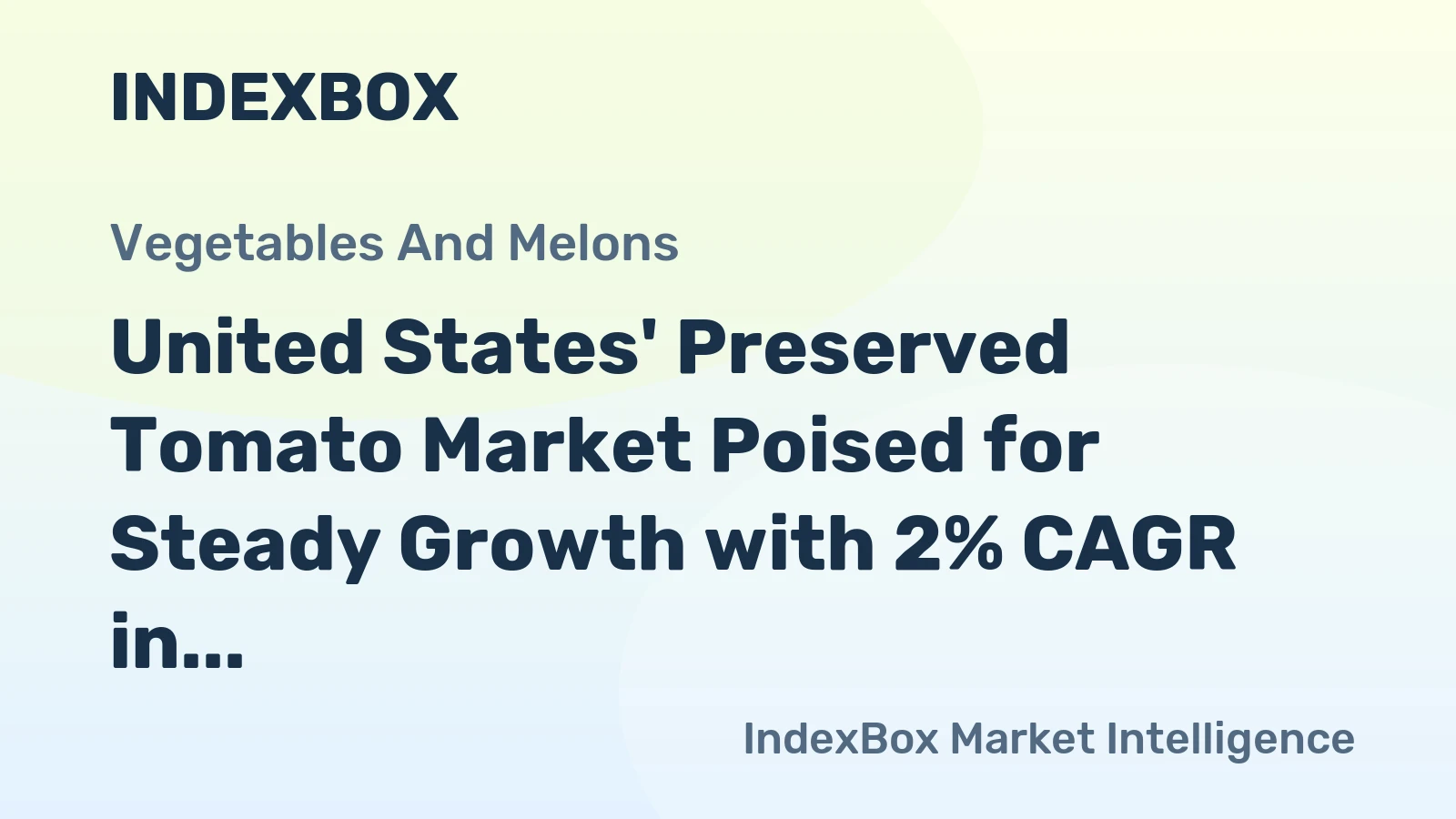 United States' Preserved Tomato Market Poised for Steady Growth with 2% CAGR in Value Through 2035