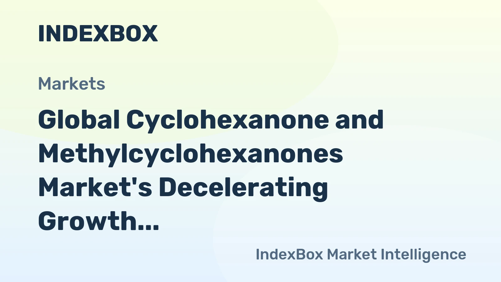 Global Cyclohexanone and Methylcyclohexanones Market's Decelerating Growth Forecast at 04% CAGR Through 2035