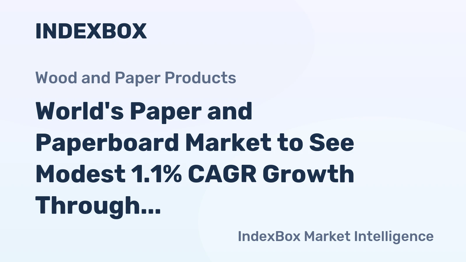 World's Paper and Paperboard Market to See Modest 1.1% CAGR Growth Through 2035