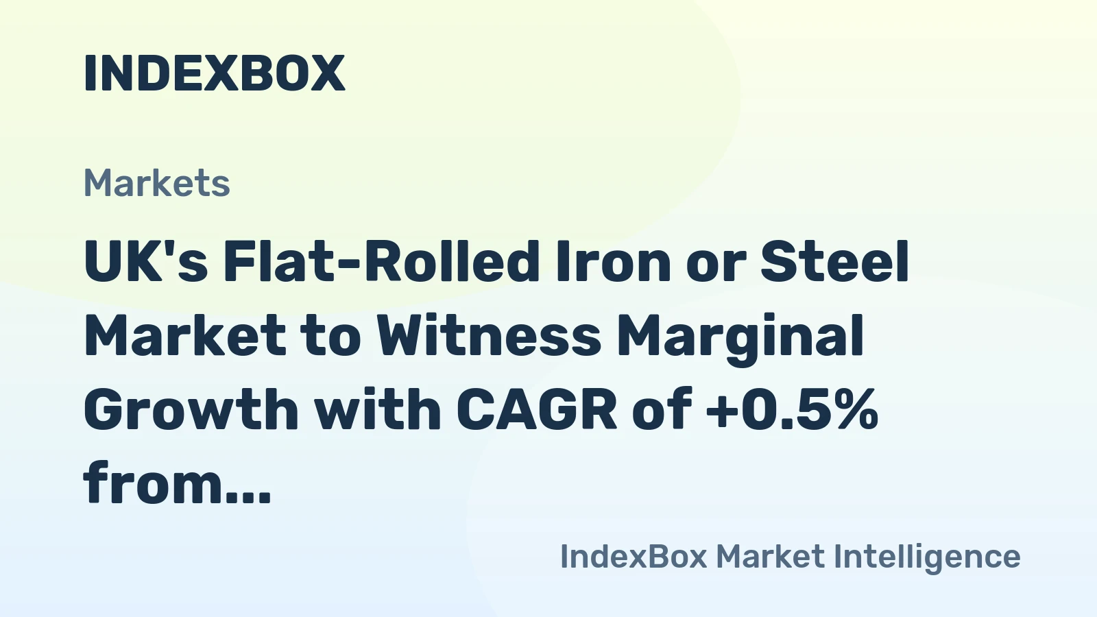 UK's Flat-Rolled Iron or Steel Market to Witness Marginal Growth with CAGR of +0.5% from 2024 to 2035
