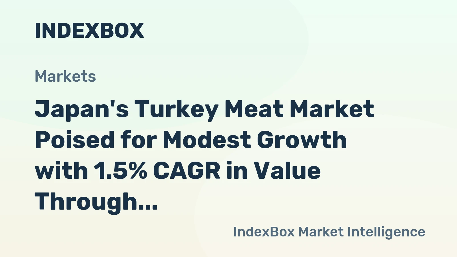 Japan's Turkey Meat Market Poised for Modest Growth with 1.5% CAGR in Value Through 2035