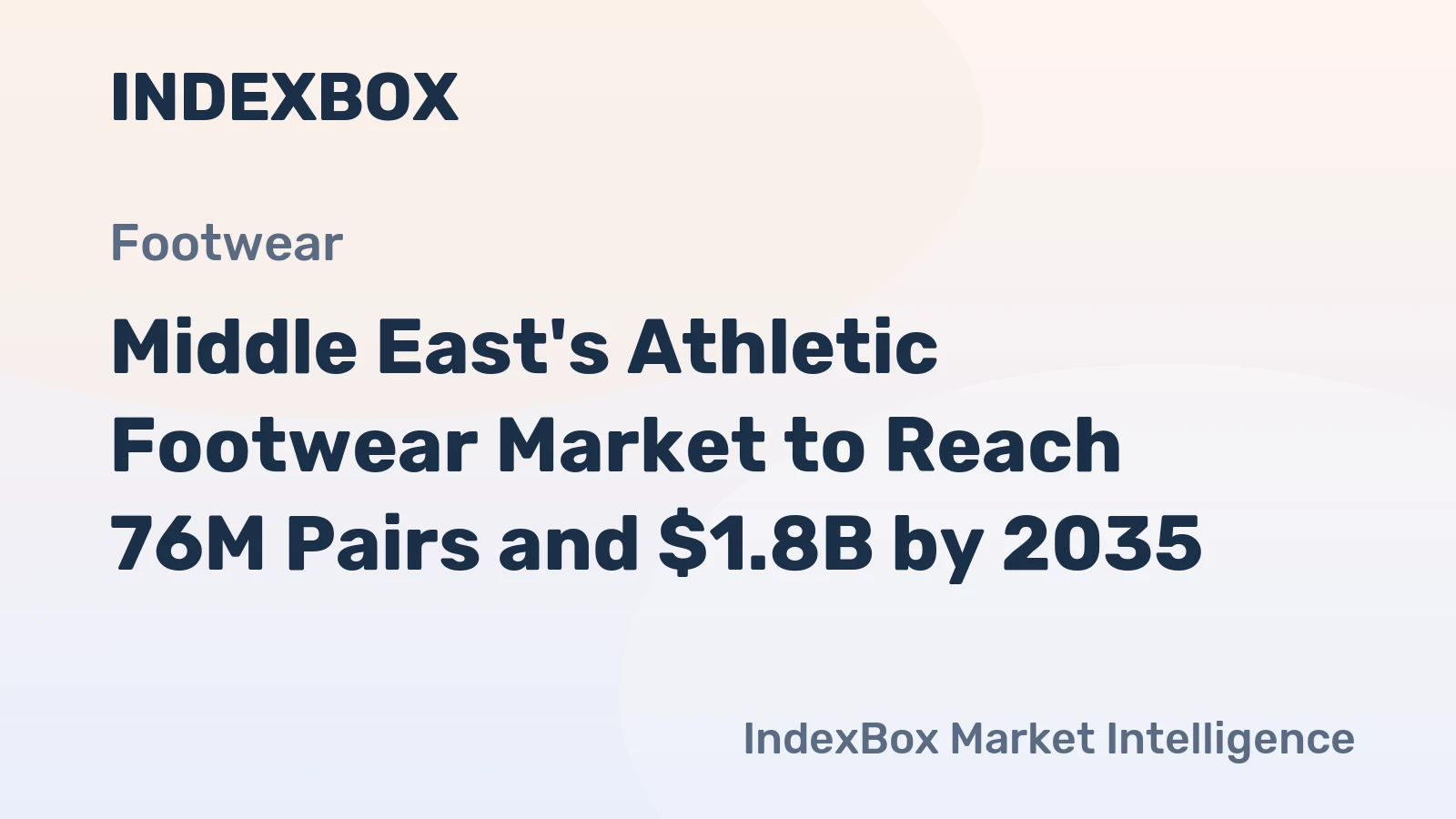 Middle East's Athletic Footwear Market to Reach 76M Pairs and $1.8B by 2035