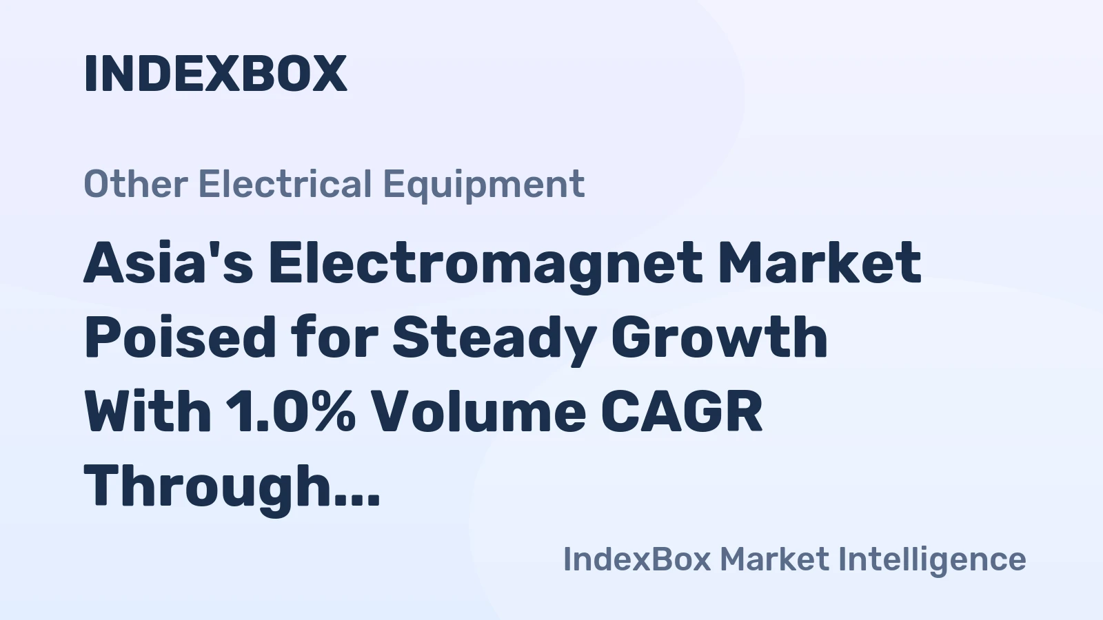 Asia's Electromagnet Market Poised for Steady Growth With 1.0% Volume CAGR Through 2035