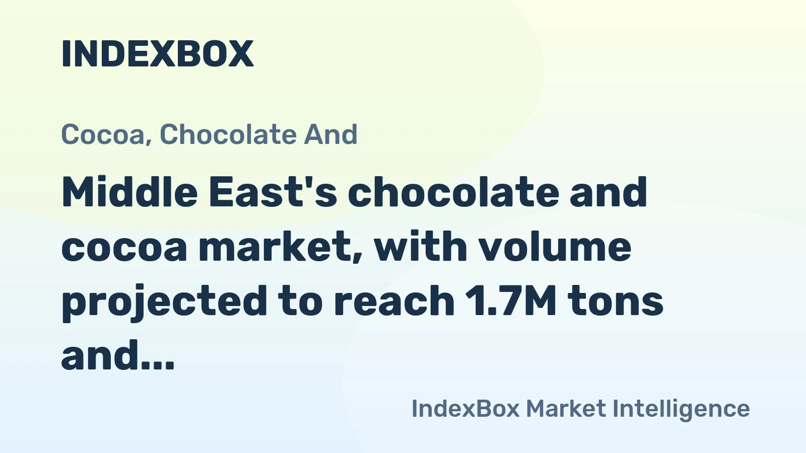 Middle East's chocolate and cocoa market, with volume projected to reach 1.7M tons and value to hit $7.4B by 2035, continues its steady growth trajectory.