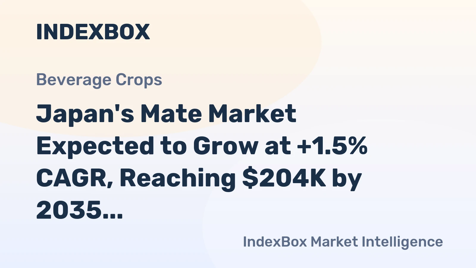 Japan's Mate Market Expected to Grow at +1.5% CAGR, Reaching $204K by 2035