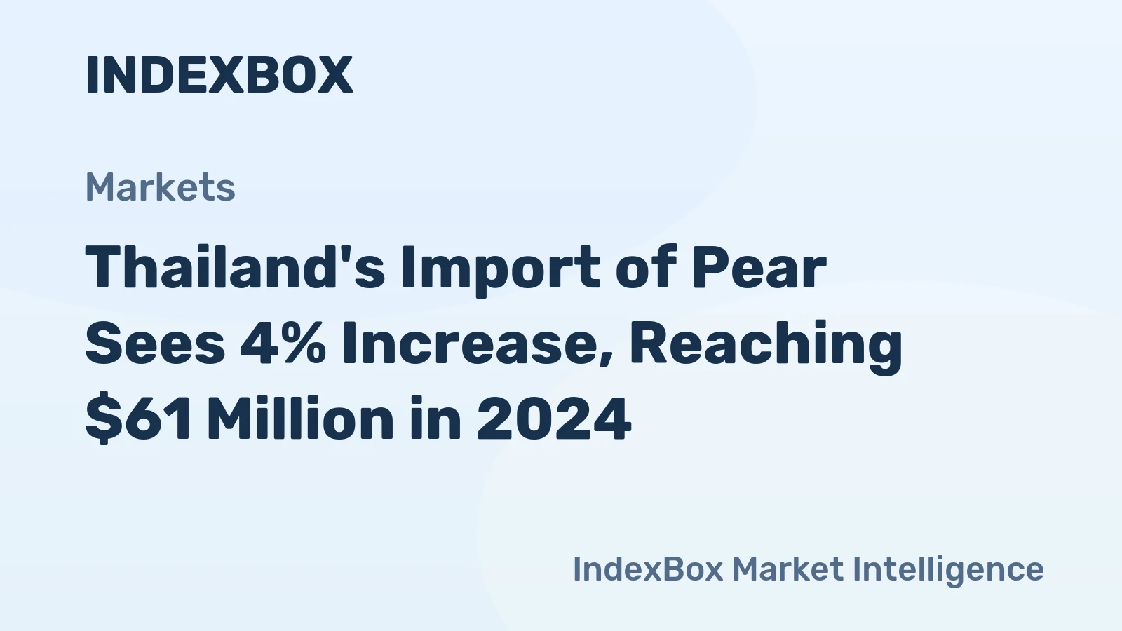 Thailand's Import of Pear Sees 4% Increase, Reaching $61 Million in 2024