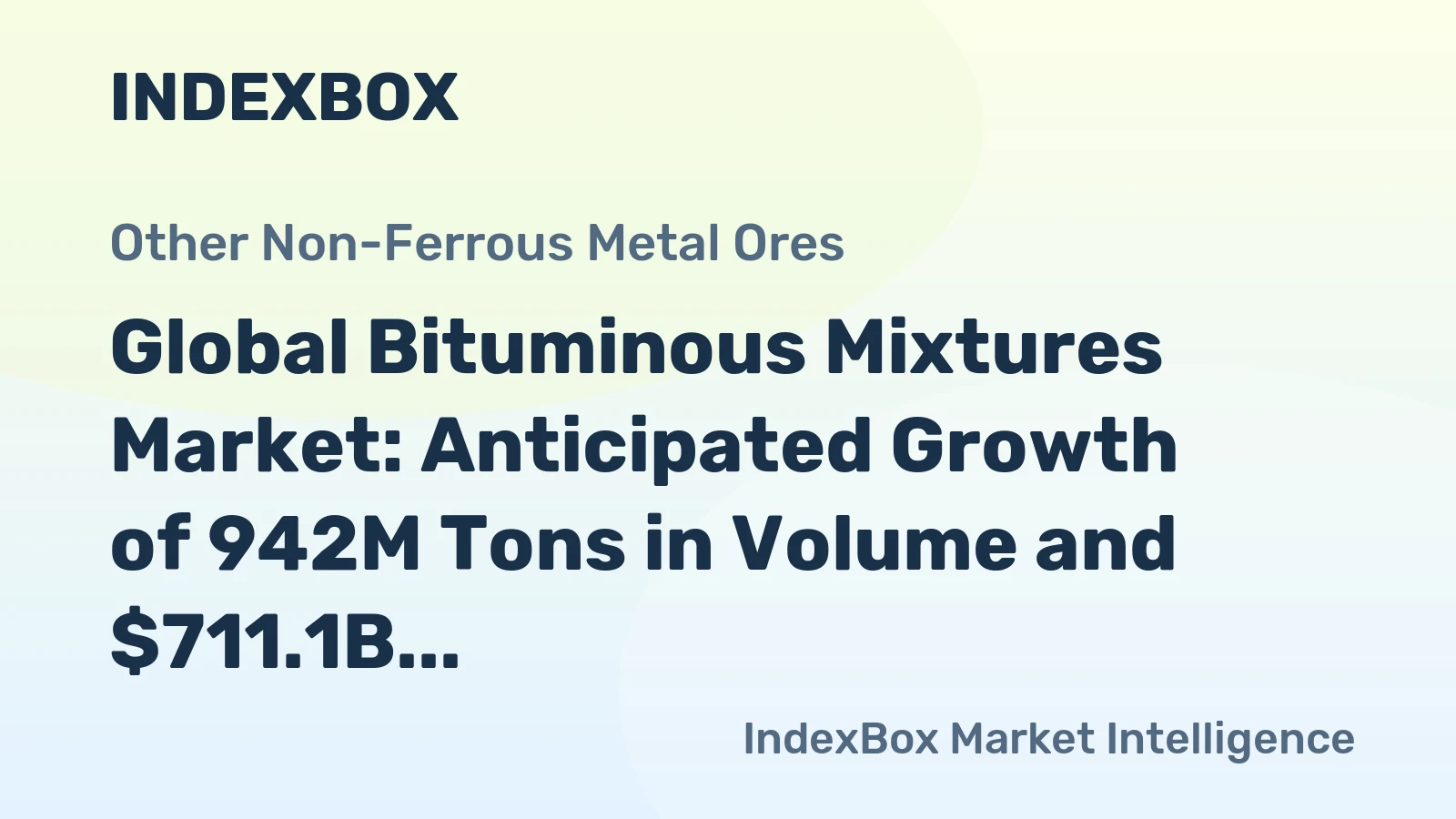 Global Bituminous Mixtures Market: Anticipated Growth of 942M Tons in Volume and $711.1B in Value by 2035