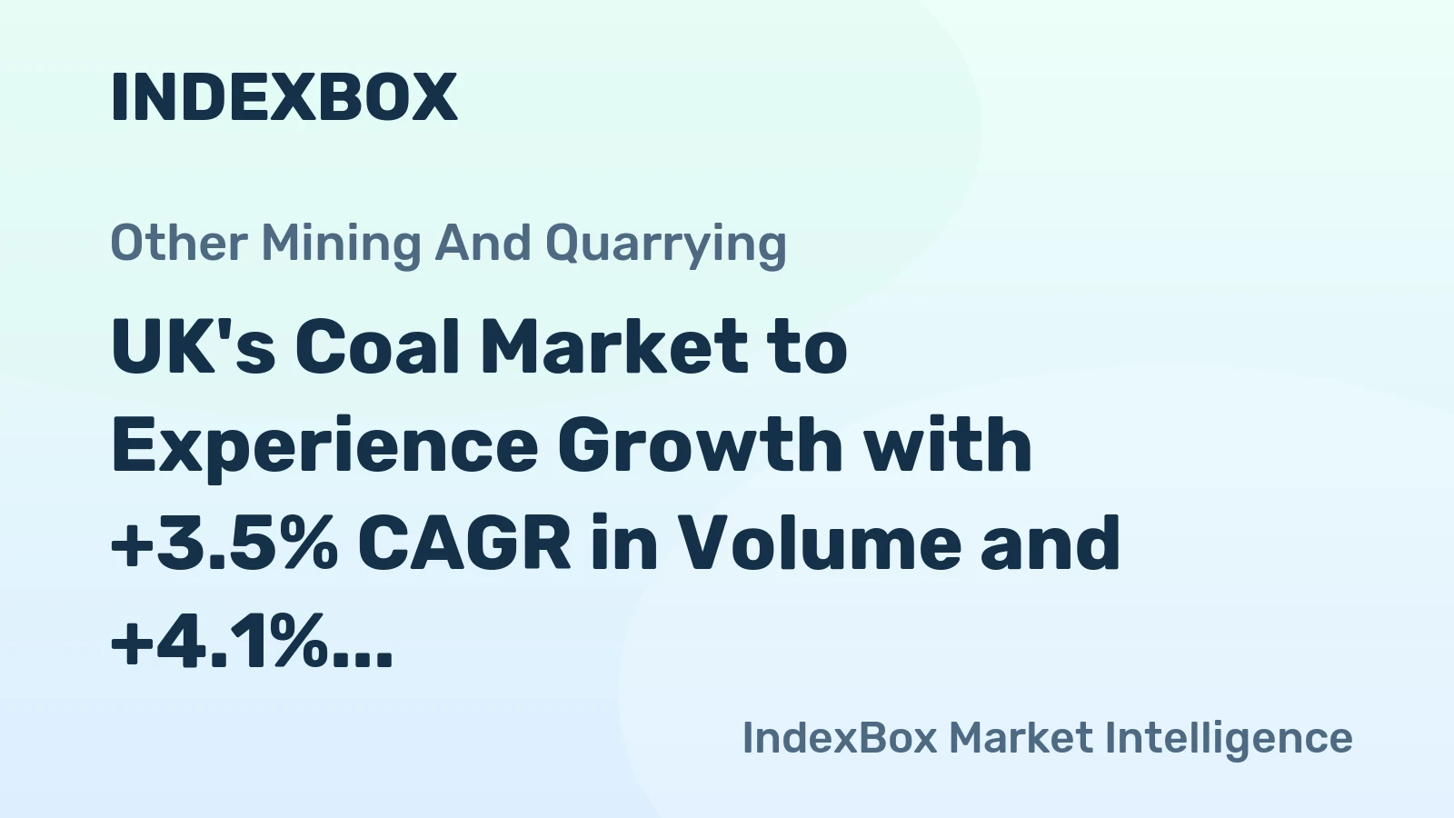 UK's Coal Market to Experience Growth with +3.5% CAGR in Volume and +4.1% CAGR in Value from 2024 to 2035