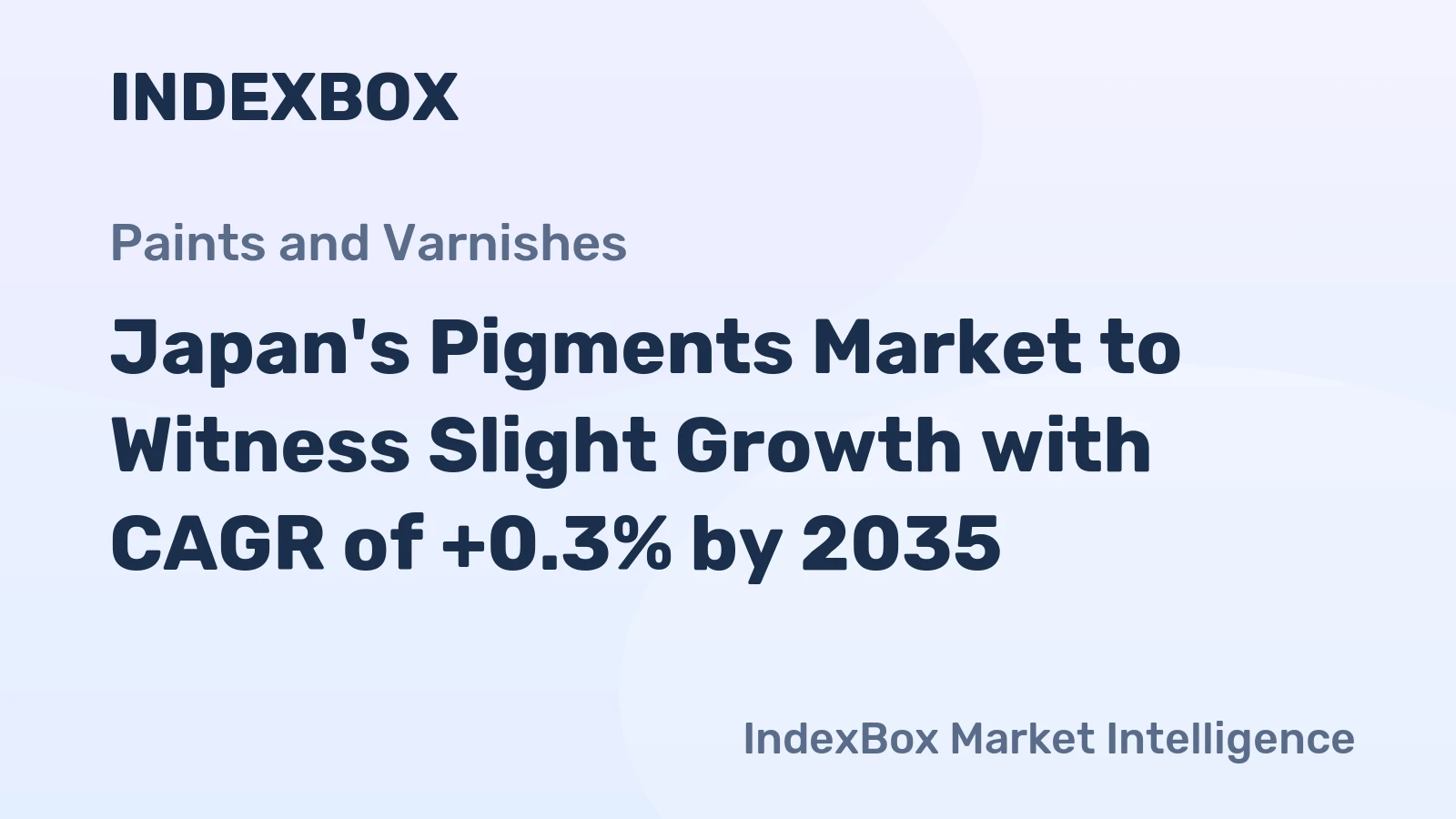 Japan's Pigments Market to Witness Slight Growth with CAGR of +0.3% by 2035