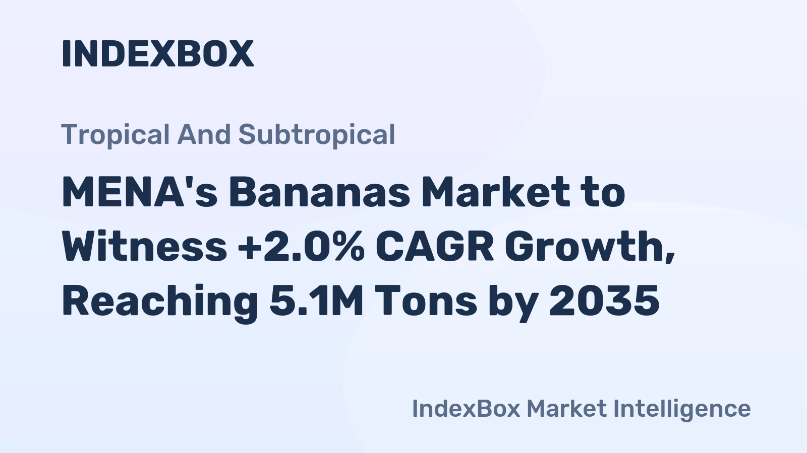 MENA's Bananas Market to Witness +2.0% CAGR Growth, Reaching 5.1M Tons by 2035