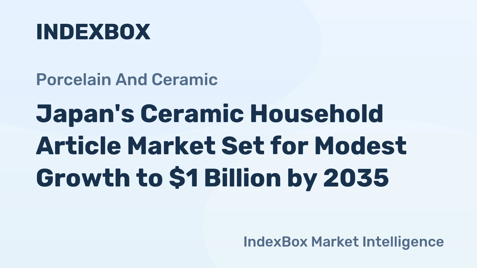 Japan's Ceramic Household Article Market Set for Modest Growth to $1 Billion by 2035