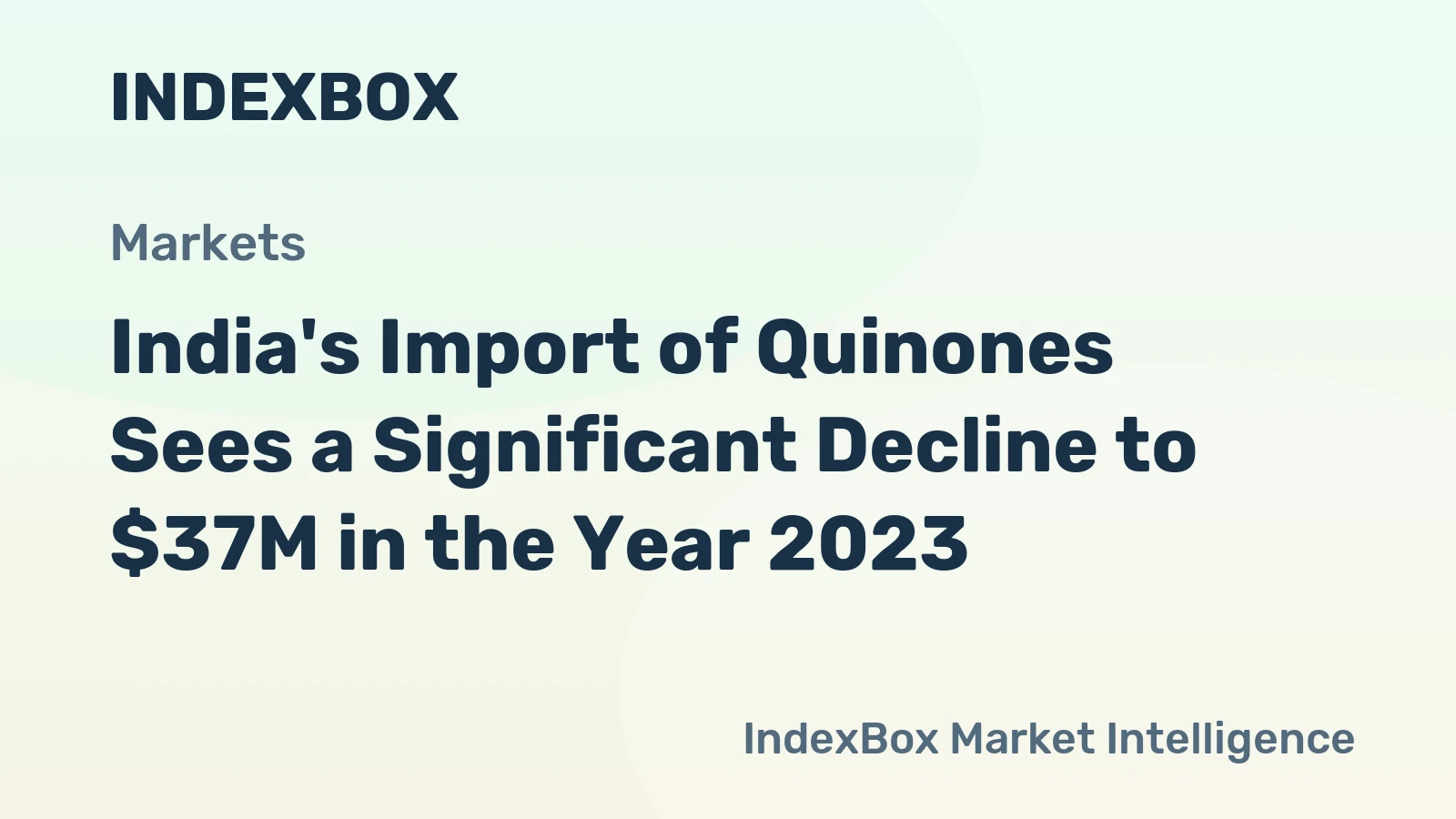 India's Import of Quinones Sees a Significant Decline to $37M in the Year 2023