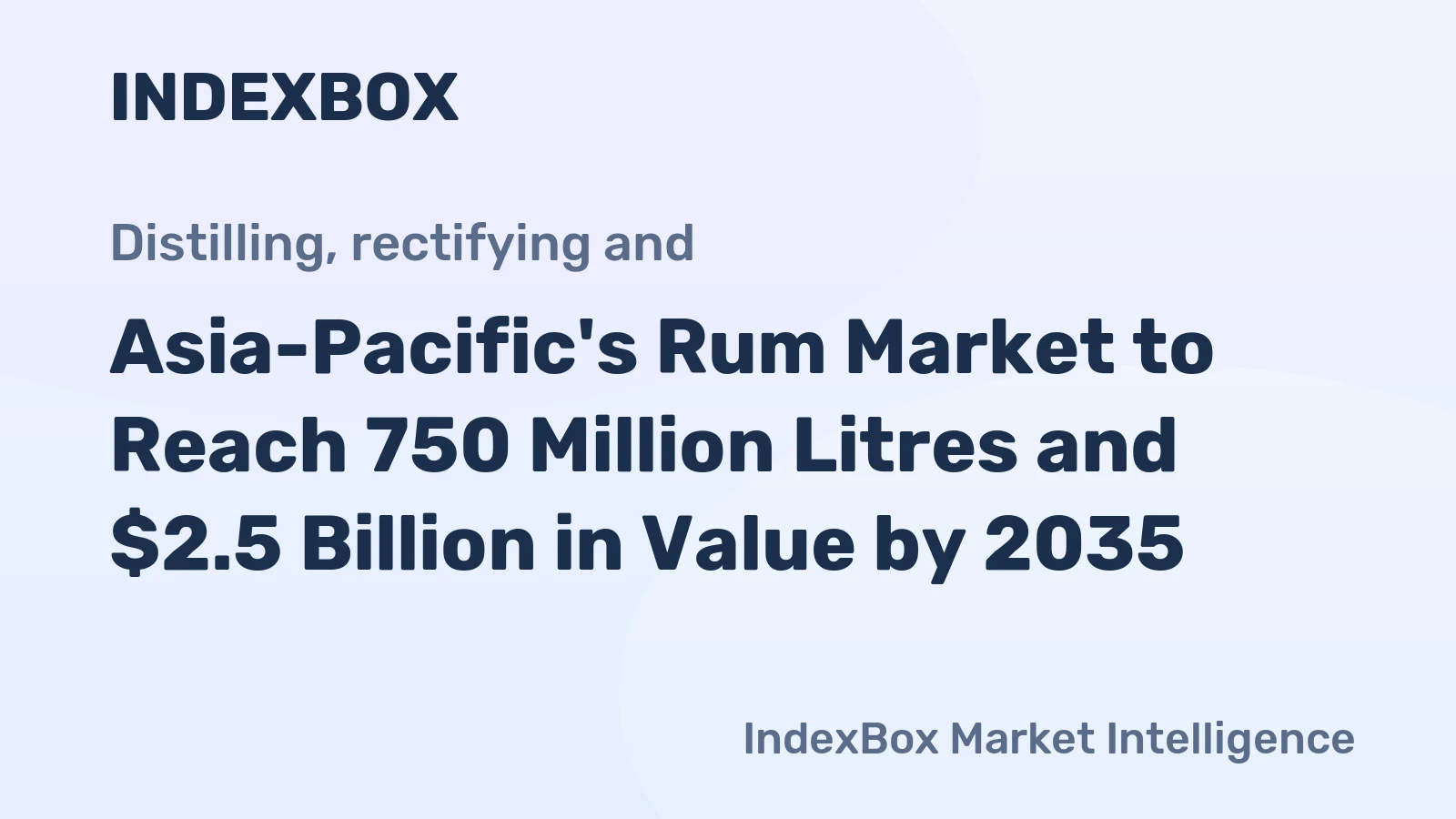 Asia-Pacific's Rum Market to Reach 750 Million Litres and $2.5 Billion in Value by 2035