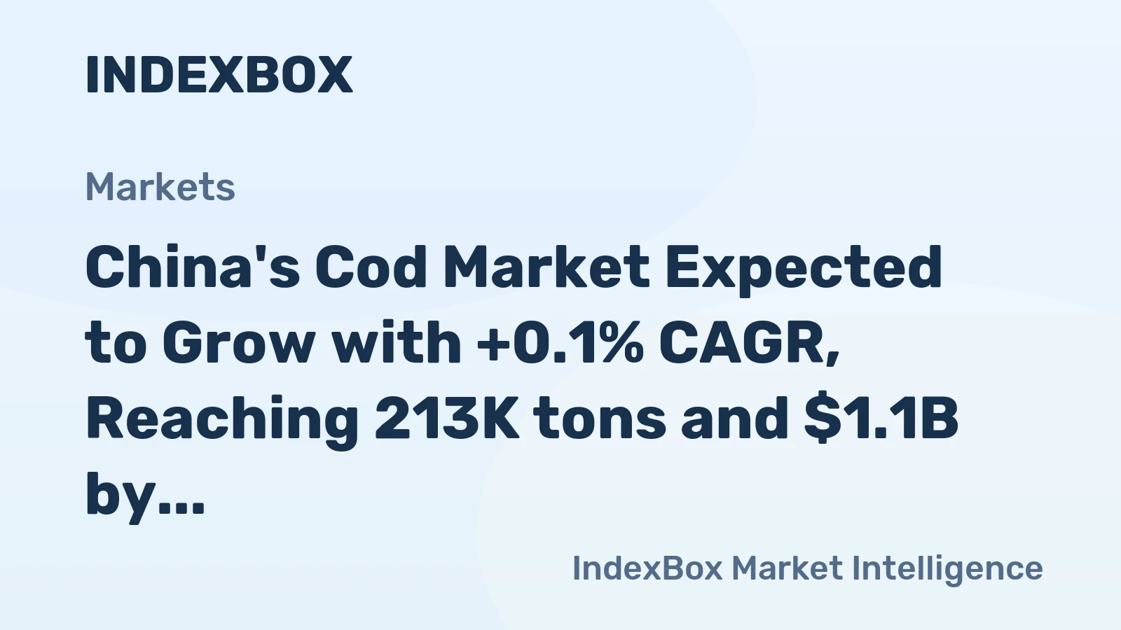 China's Cod Market Expected to Grow with +0.1% CAGR, Reaching 213K tons and $1.1B by 2035