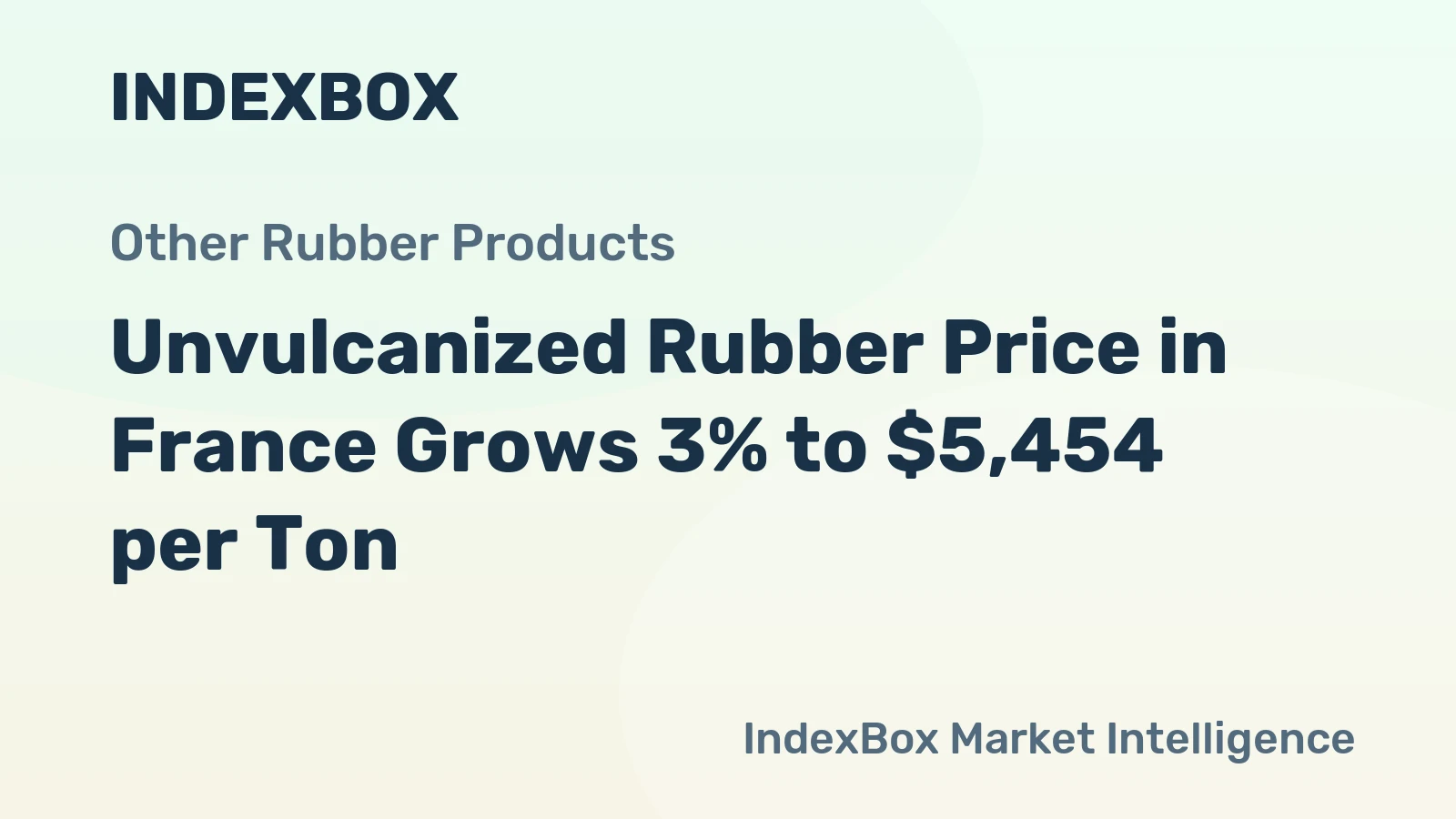 Unvulcanized Rubber Price in France Grows 3% to $5,454 per Ton