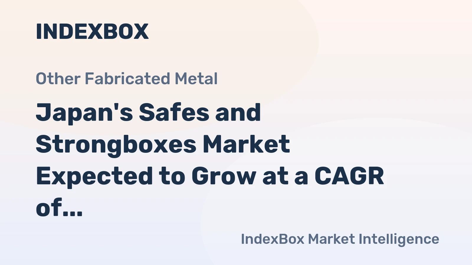 Japan's Safes and Strongboxes Market Expected to Grow at a CAGR of +1.3% by 2035