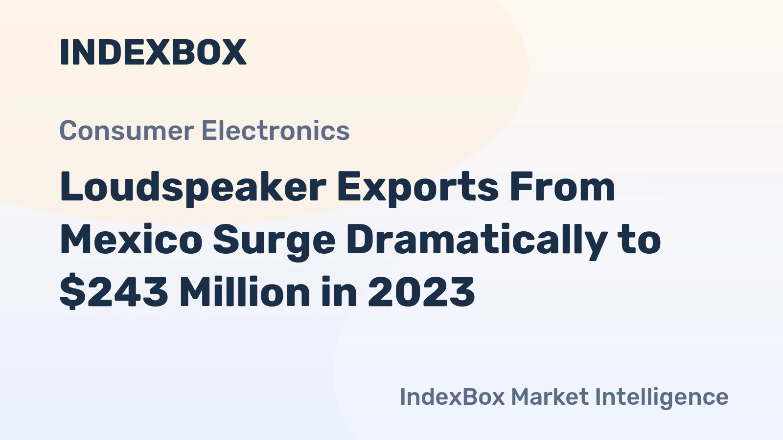 Loudspeaker Exports From Mexico Surge Dramatically to $243 Million in 2023
