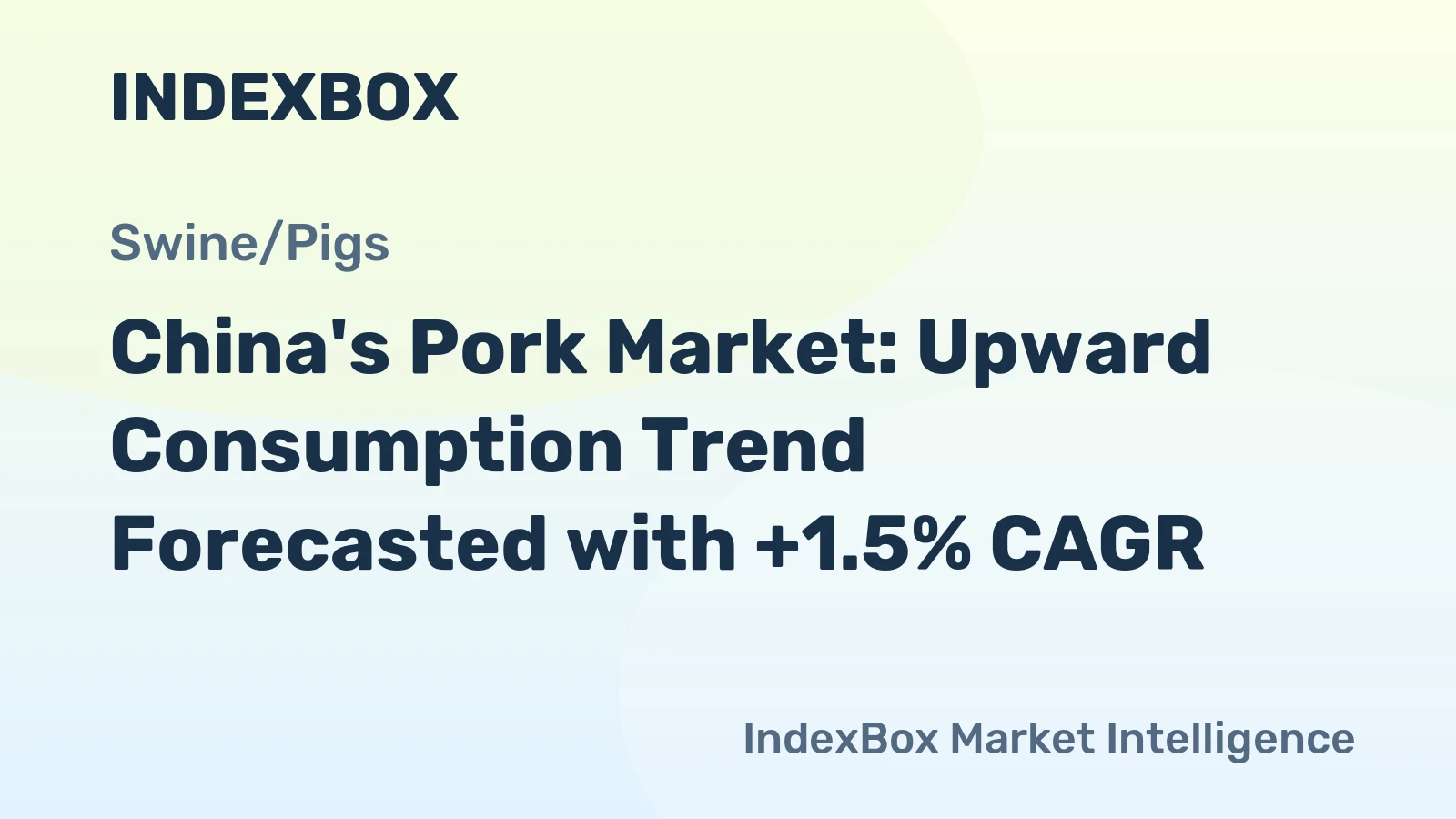 China's Pork Market: Upward Consumption Trend Forecasted with +1.5% CAGR