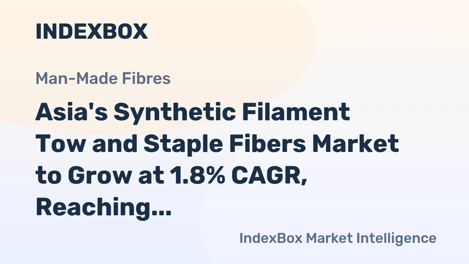 Asia's Synthetic Filament Tow and Staple Fibers Market to Grow at 1.8% CAGR, Reaching 7M Tons by 2035