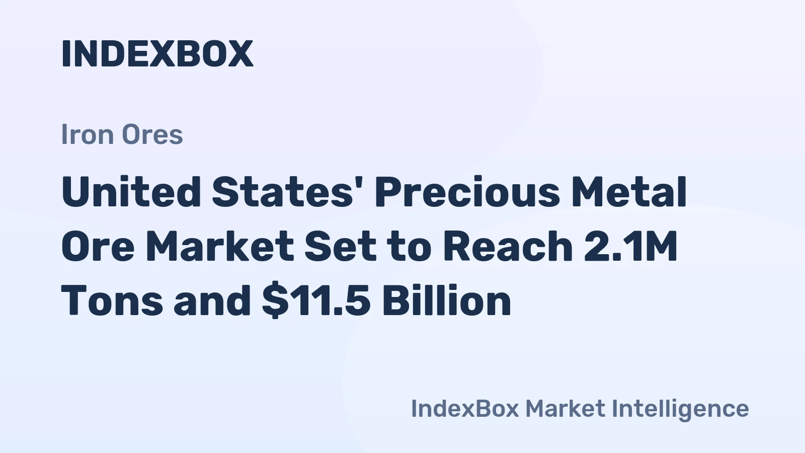 United States' Precious Metal Ore Market Set to Reach 2.1M Tons and $11.5 Billion