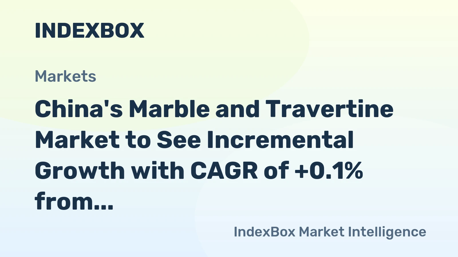 China's Marble and Travertine Market to See Incremental Growth with CAGR of +0.1% from 2024 to 2035