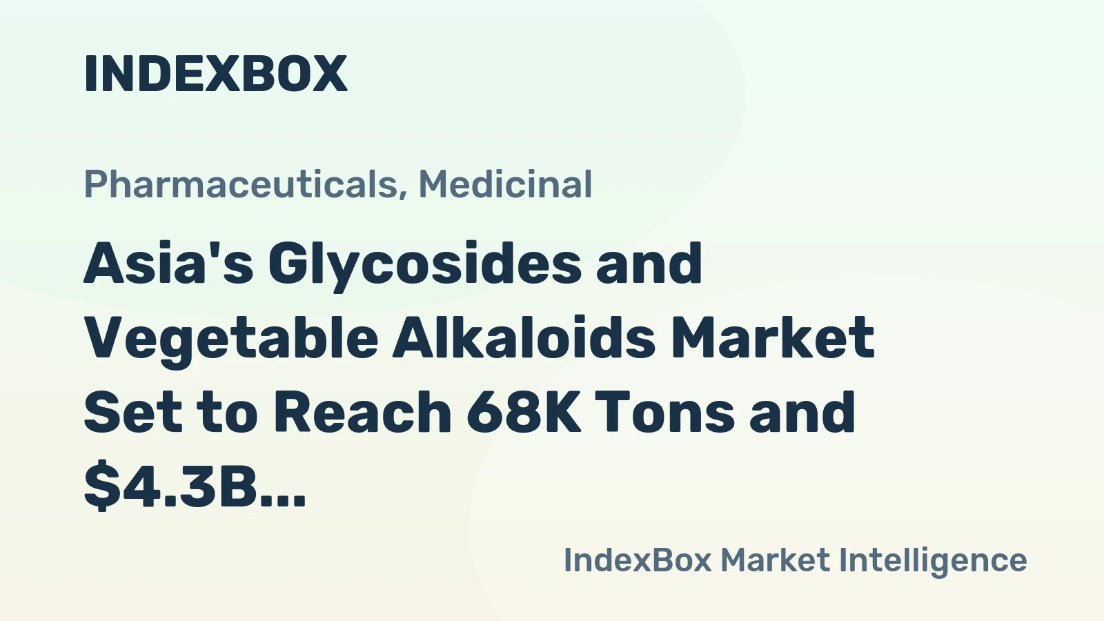Asia's Glycosides and Vegetable Alkaloids Market Set to Reach 68K Tons and $4.3B by 2035