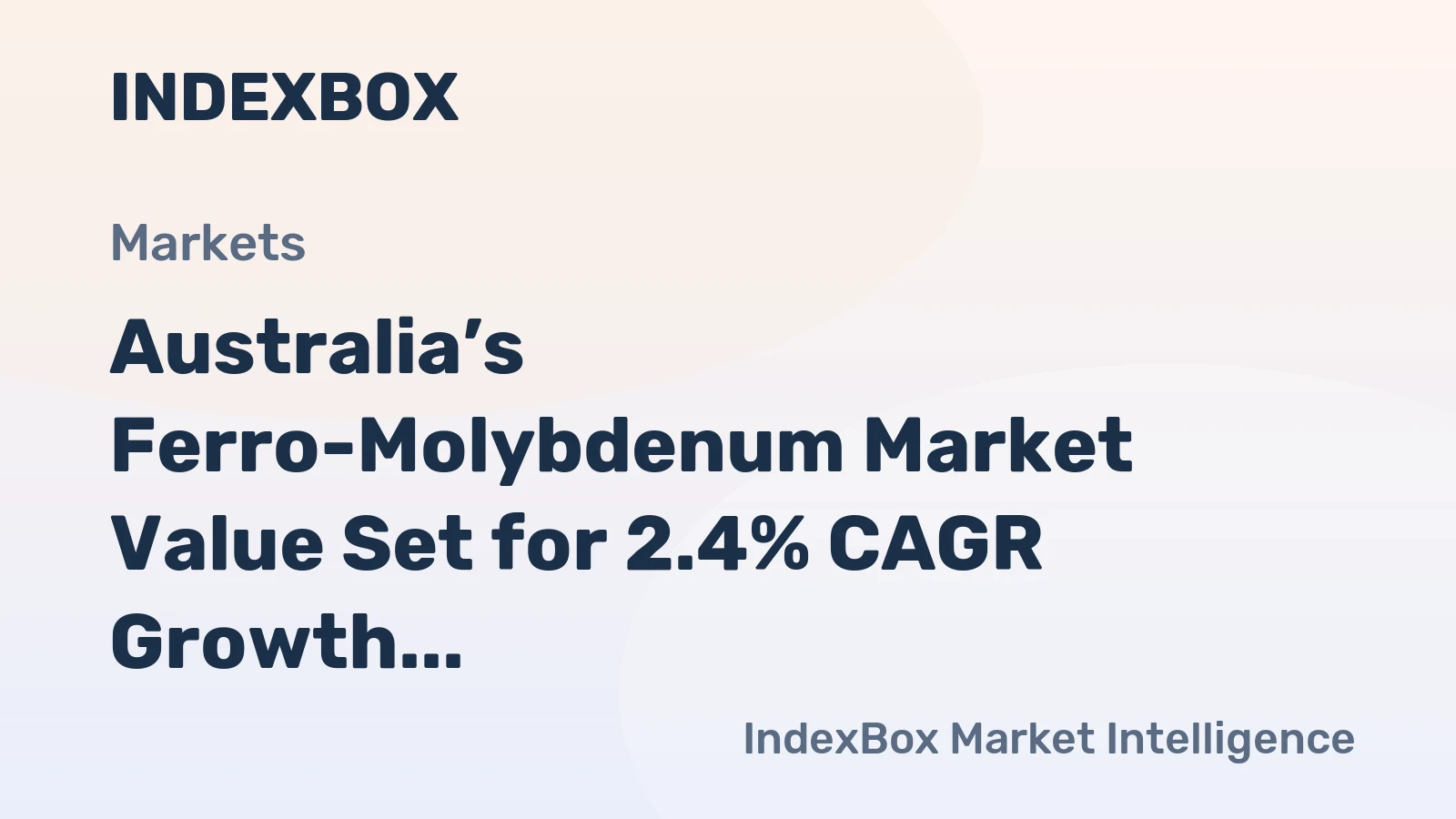Australia’s Ferro-Molybdenum Market Value Set for 2.4% CAGR Growth Through 2035