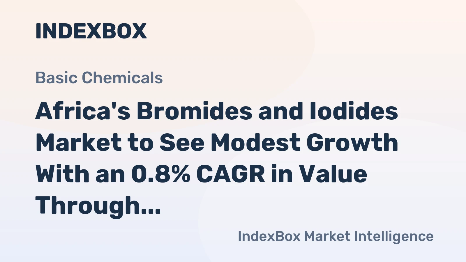Africa's Bromides and Iodides Market to See Modest Growth With an 0.8% CAGR in Value Through 2035