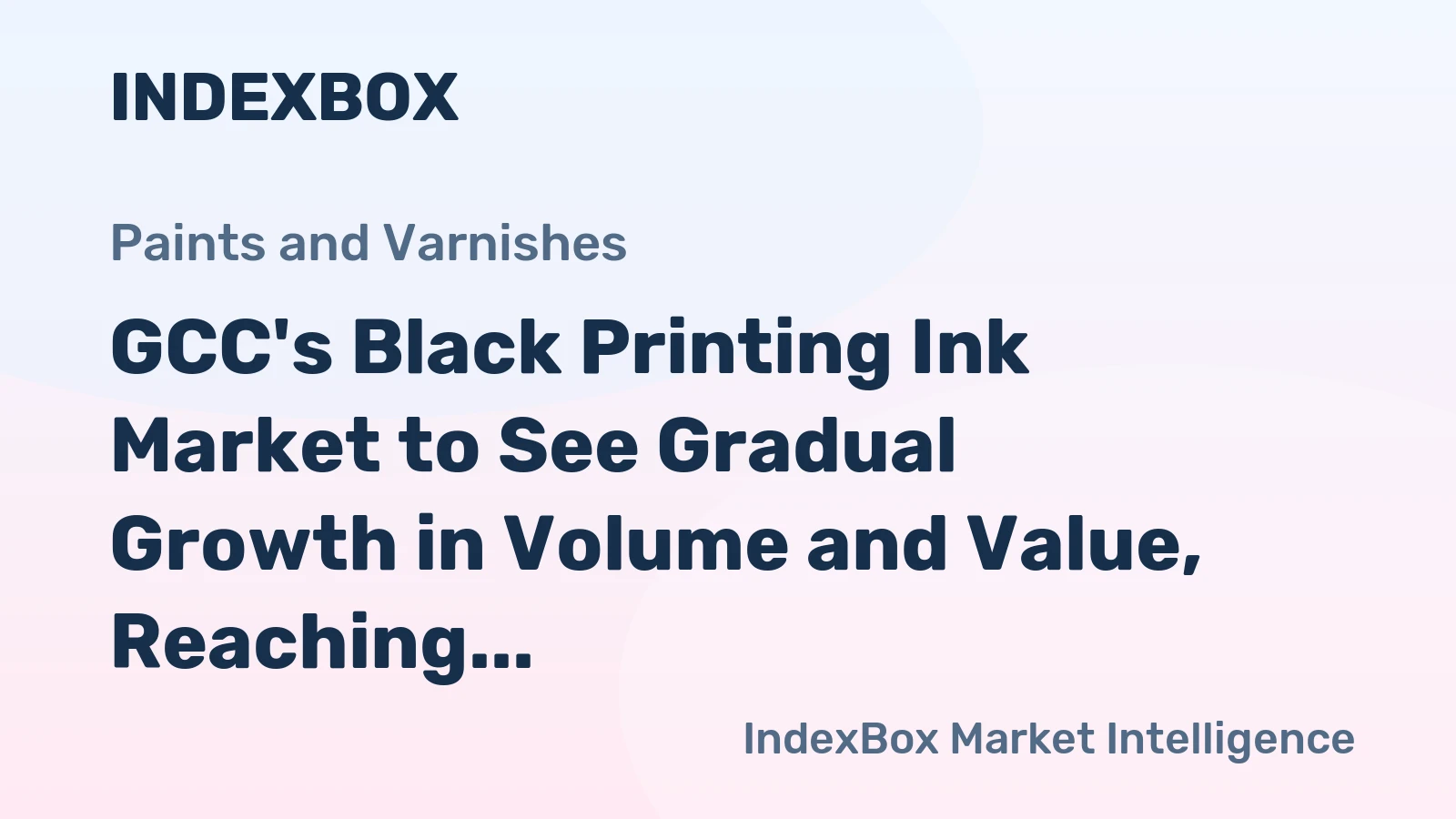 GCC's Black Printing Ink Market to See Gradual Growth in Volume and Value, Reaching 21K Tons and $147M by 2035