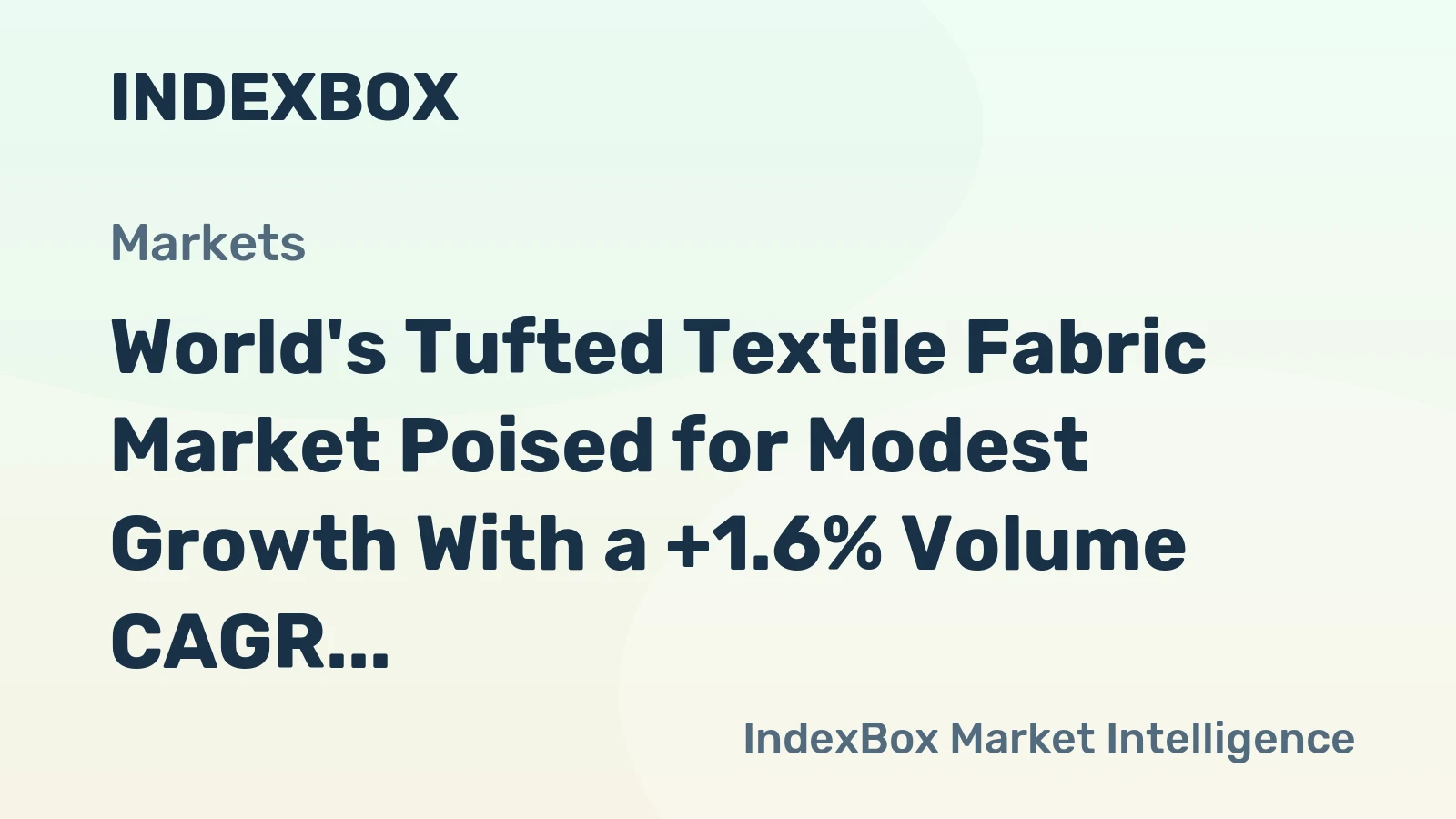 World's Tufted Textile Fabric Market Poised for Modest Growth With a +1.6% Volume CAGR Through 2035