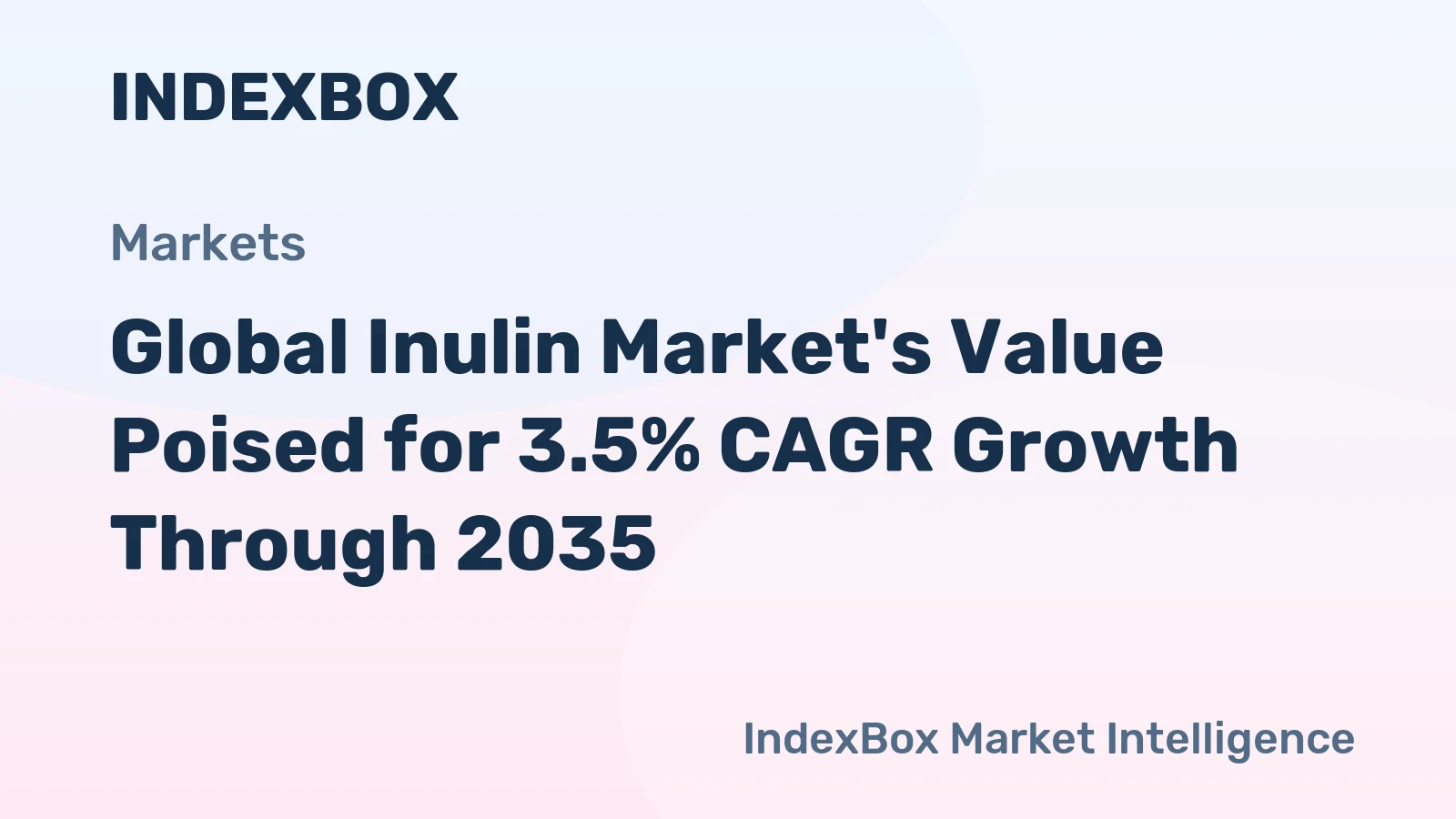 Global Inulin Market's Value Poised for 3.5% CAGR Growth Through 2035