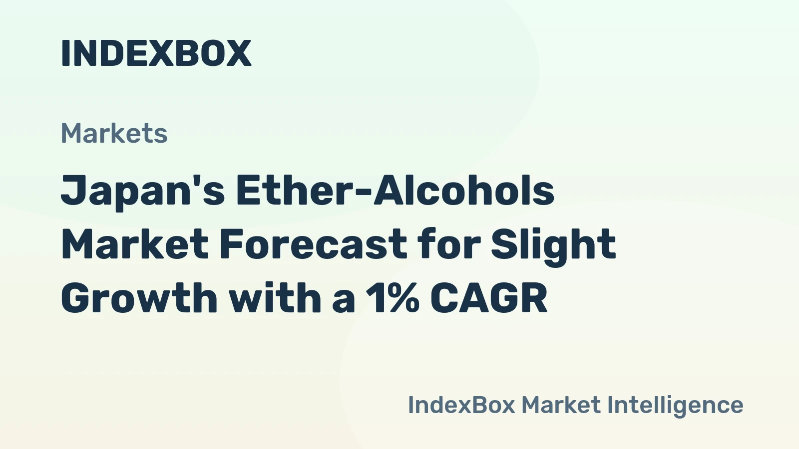 Japan's Ether-Alcohols Market Forecast for Slight Growth with a 1% CAGR