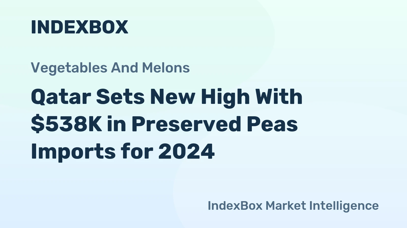 Qatar Sets New High With $538K in Preserved Peas Imports for 2024