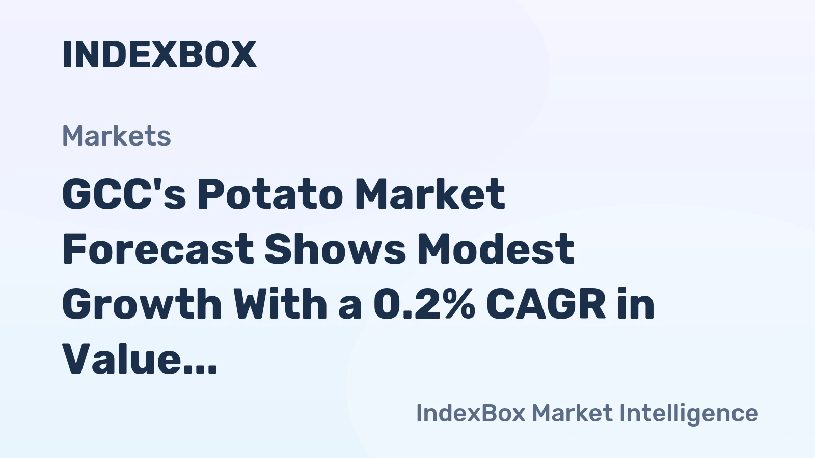 GCC's Potato Market Forecast Shows Modest Growth With a 0.2% CAGR in Value Through 2035