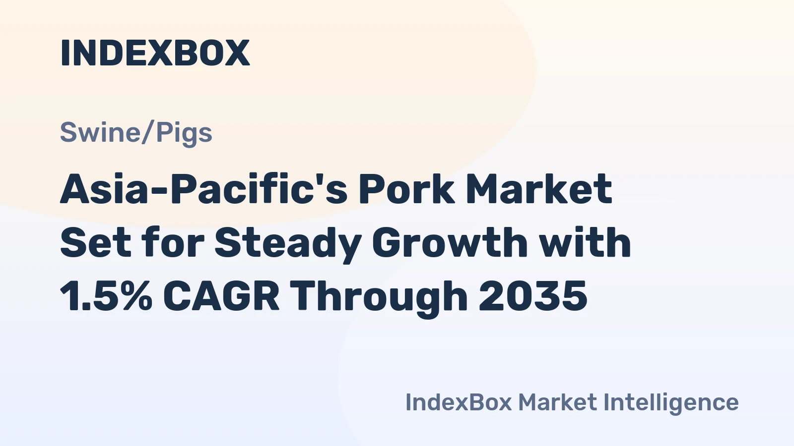 Asia-Pacific's Pork Market Set for Steady Growth with 1.5% CAGR Through 2035