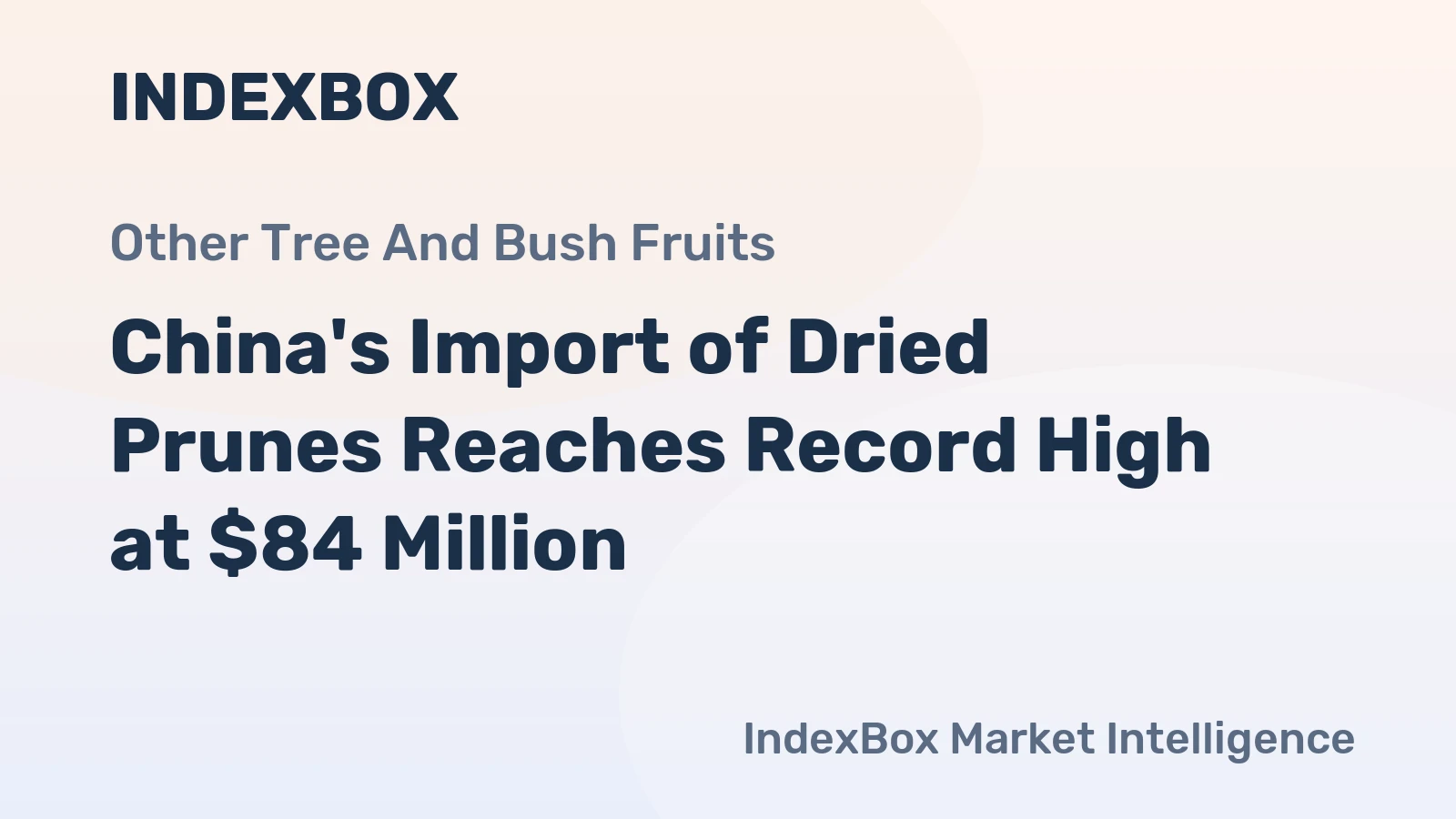 China's Import of Dried Prunes Reaches Record High at $84 Million