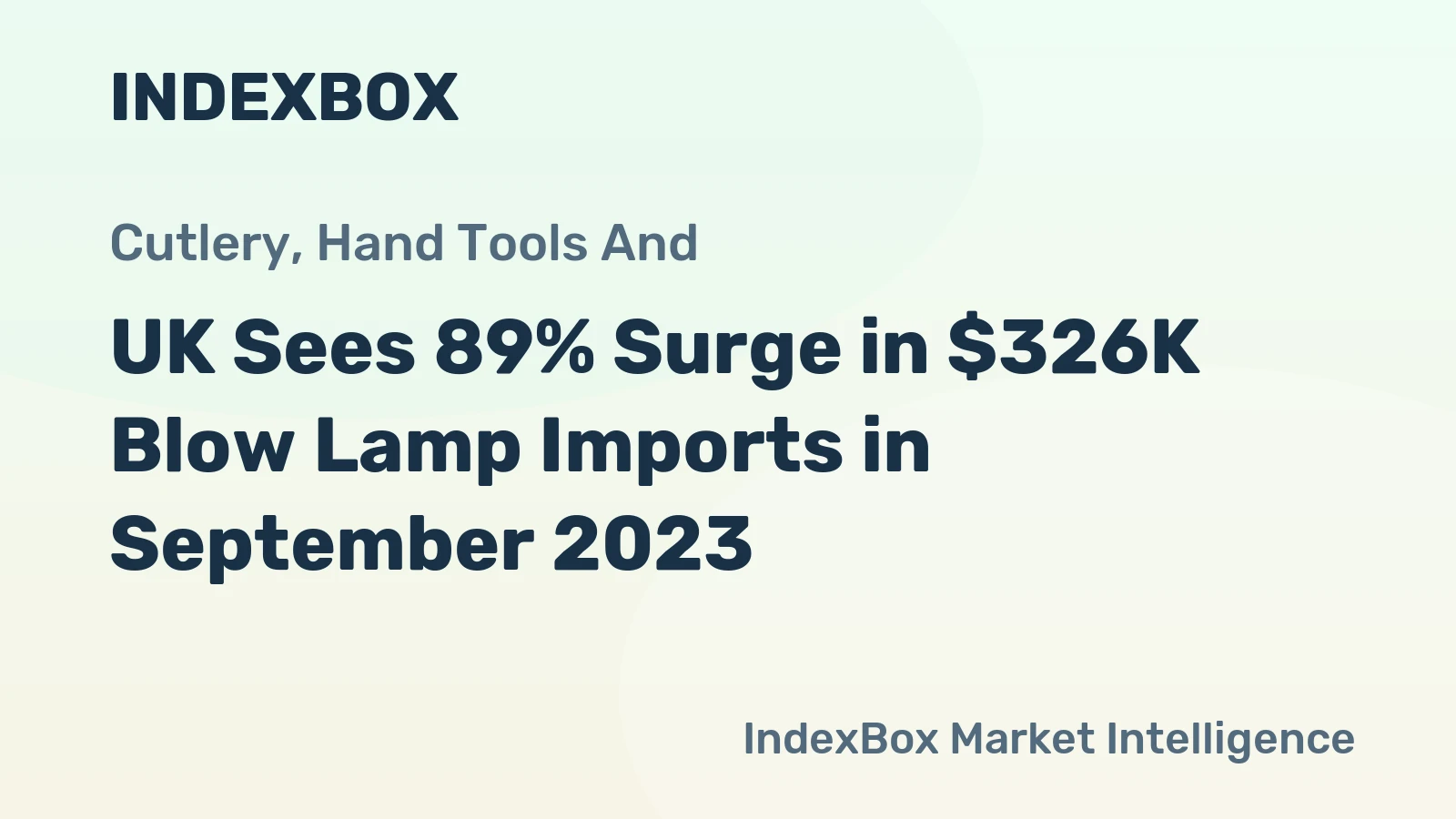 UK Sees 89% Surge in $326K Blow Lamp Imports in September 2023