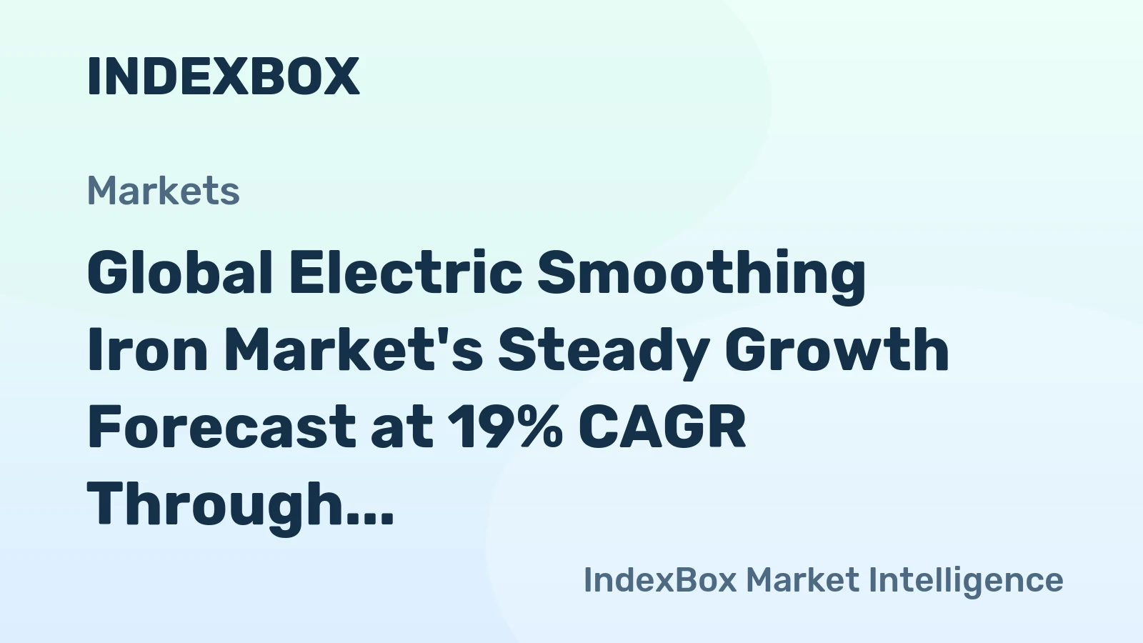 Global Electric Smoothing Iron Market's Steady Growth Forecast at 19% CAGR Through 2035
