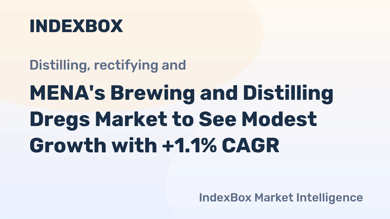 MENA's Brewing and Distilling Dregs Market to See Modest Growth with +1.1% CAGR