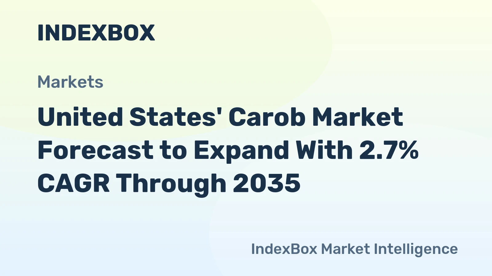 United States' Carob Market Forecast to Expand With 2.7% CAGR Through 2035
