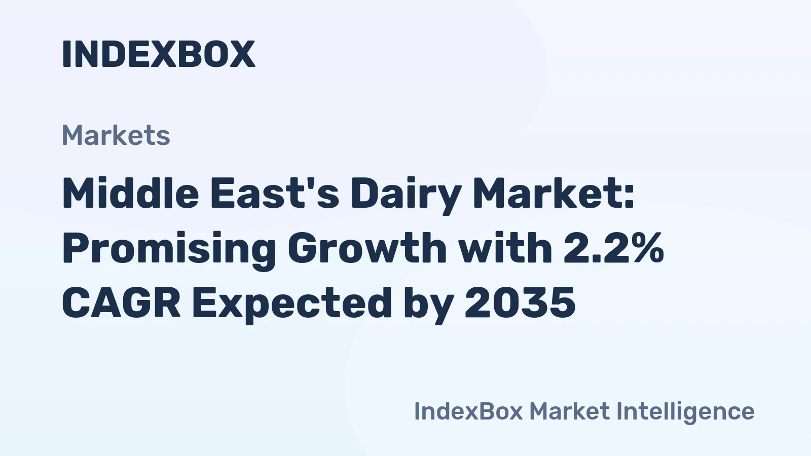 Middle East's Dairy Market: Promising Growth with 2.2% CAGR Expected by 2035